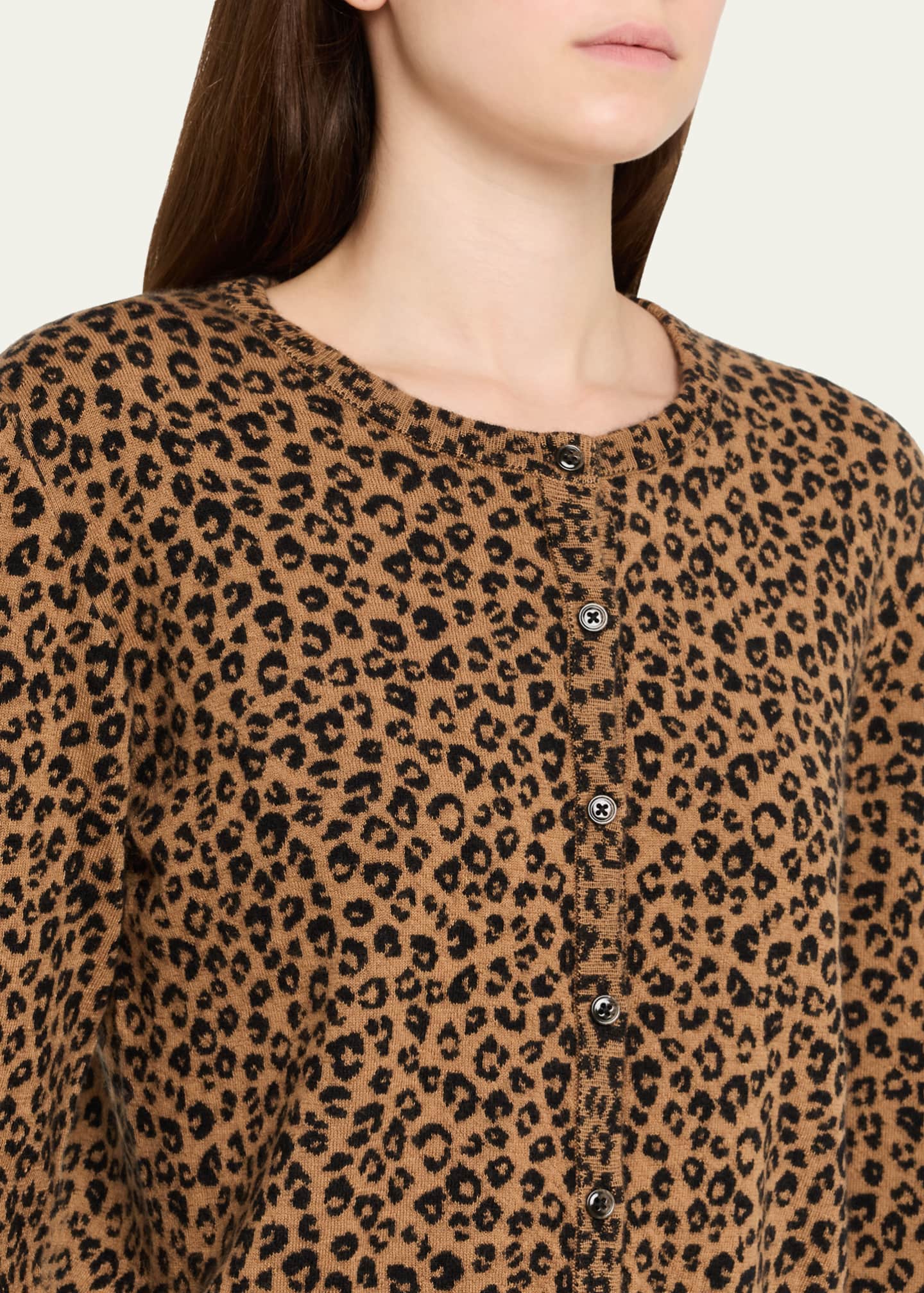 SPRWMN Leopard Cashmere Baby Cardigan - Bergdorf Goodman