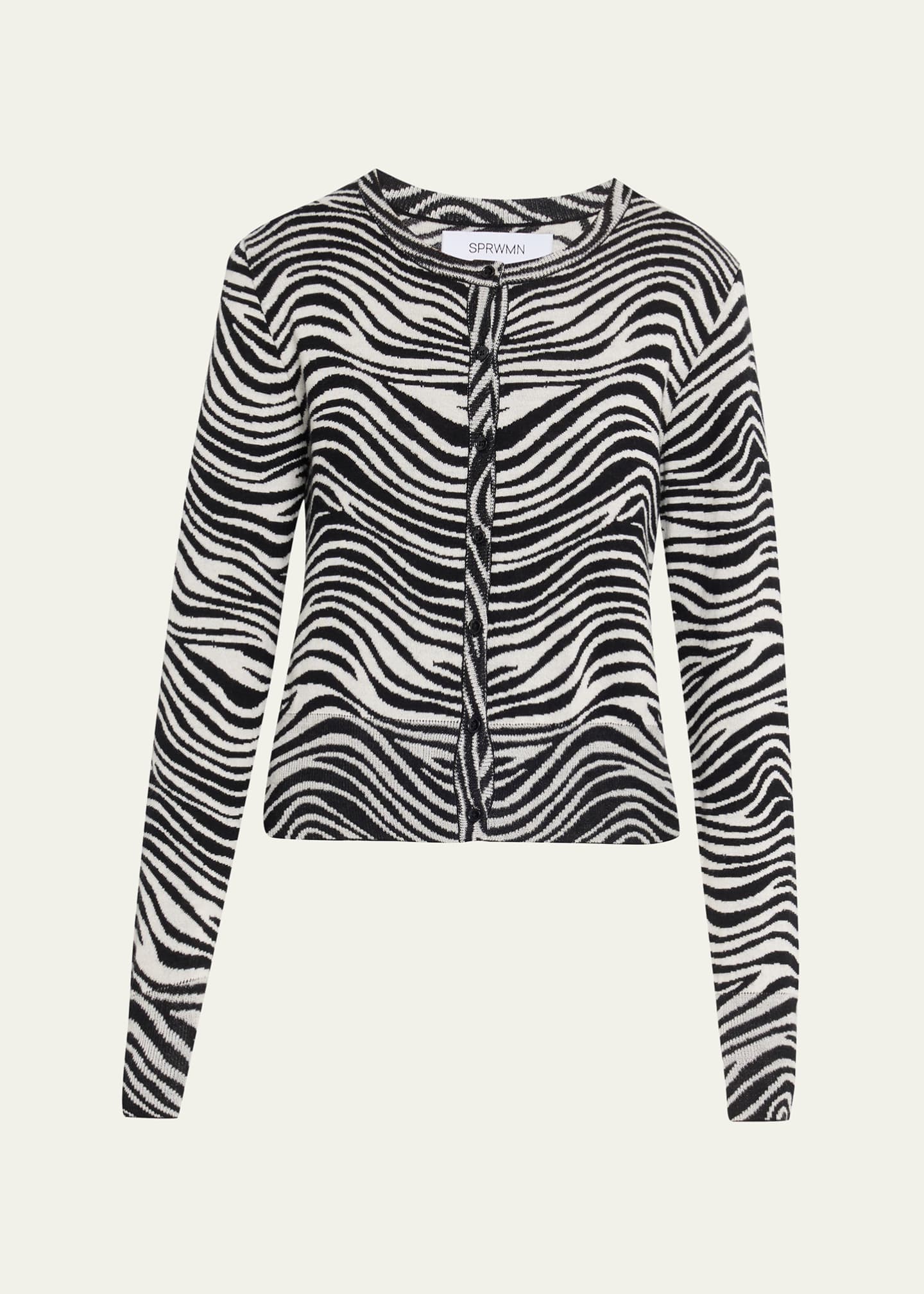 SPRWMN Leopard Cashmere Baby Cardigan - Bergdorf Goodman