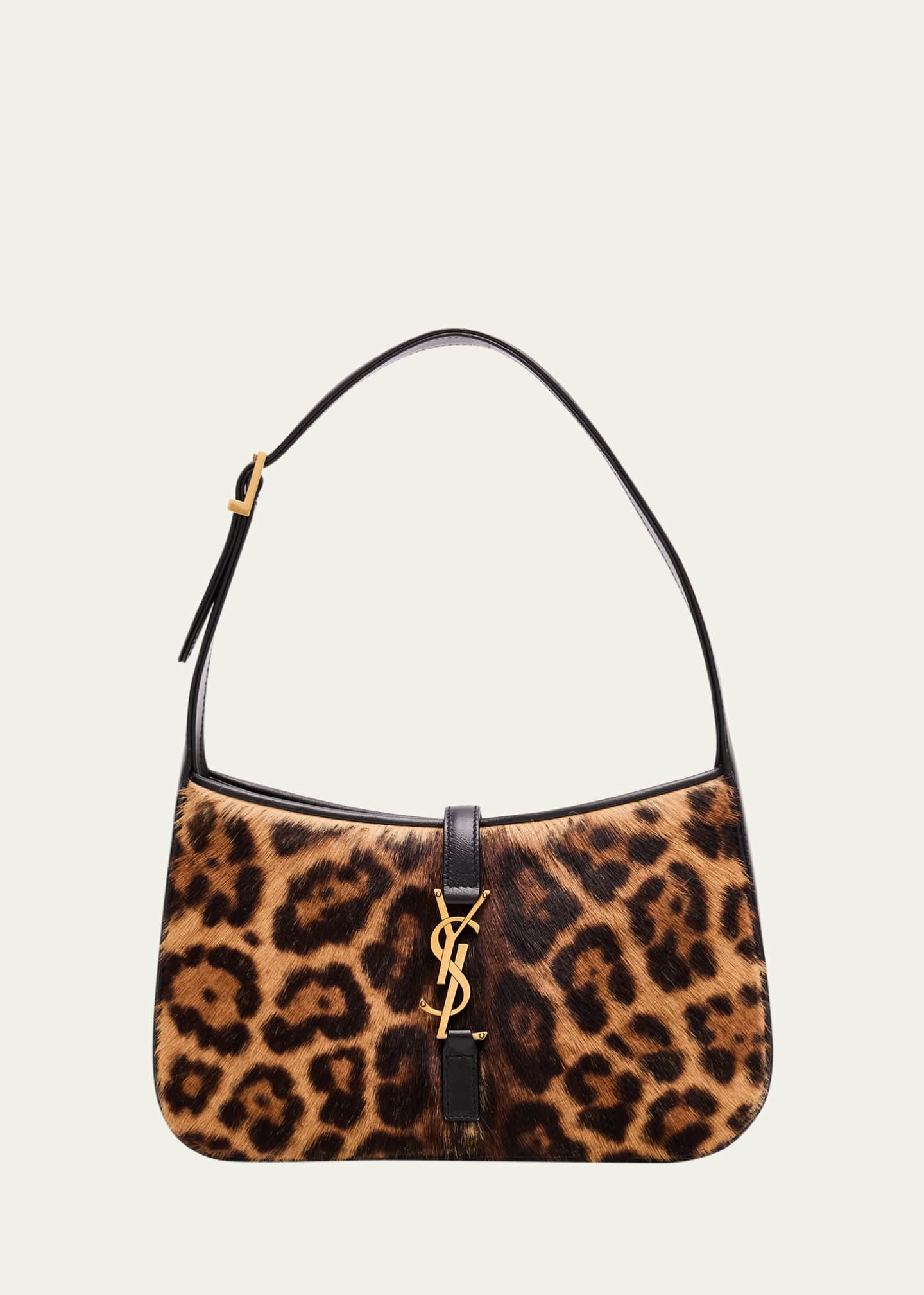 Saint Laurent Le 5 A 7 Shoulder Bag in Leopard-Print Calf Hair ...