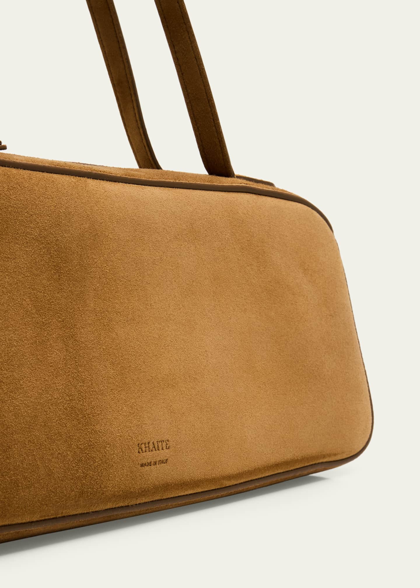 Khaite Simona Zip Suede Shoulder Bag - Bergdorf Goodman