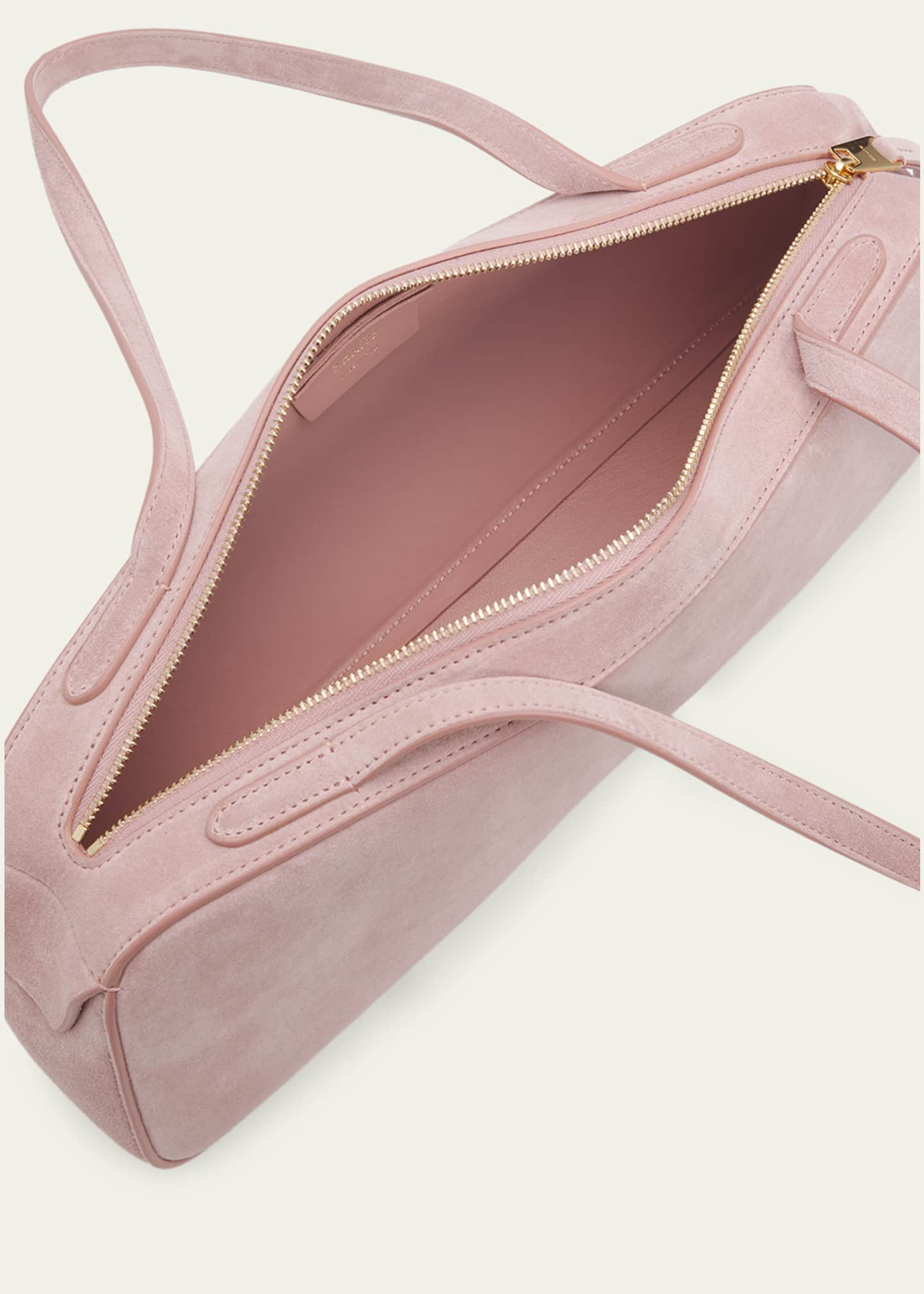 Khaite Simona Zip Suede Shoulder Bag - Bergdorf Goodman