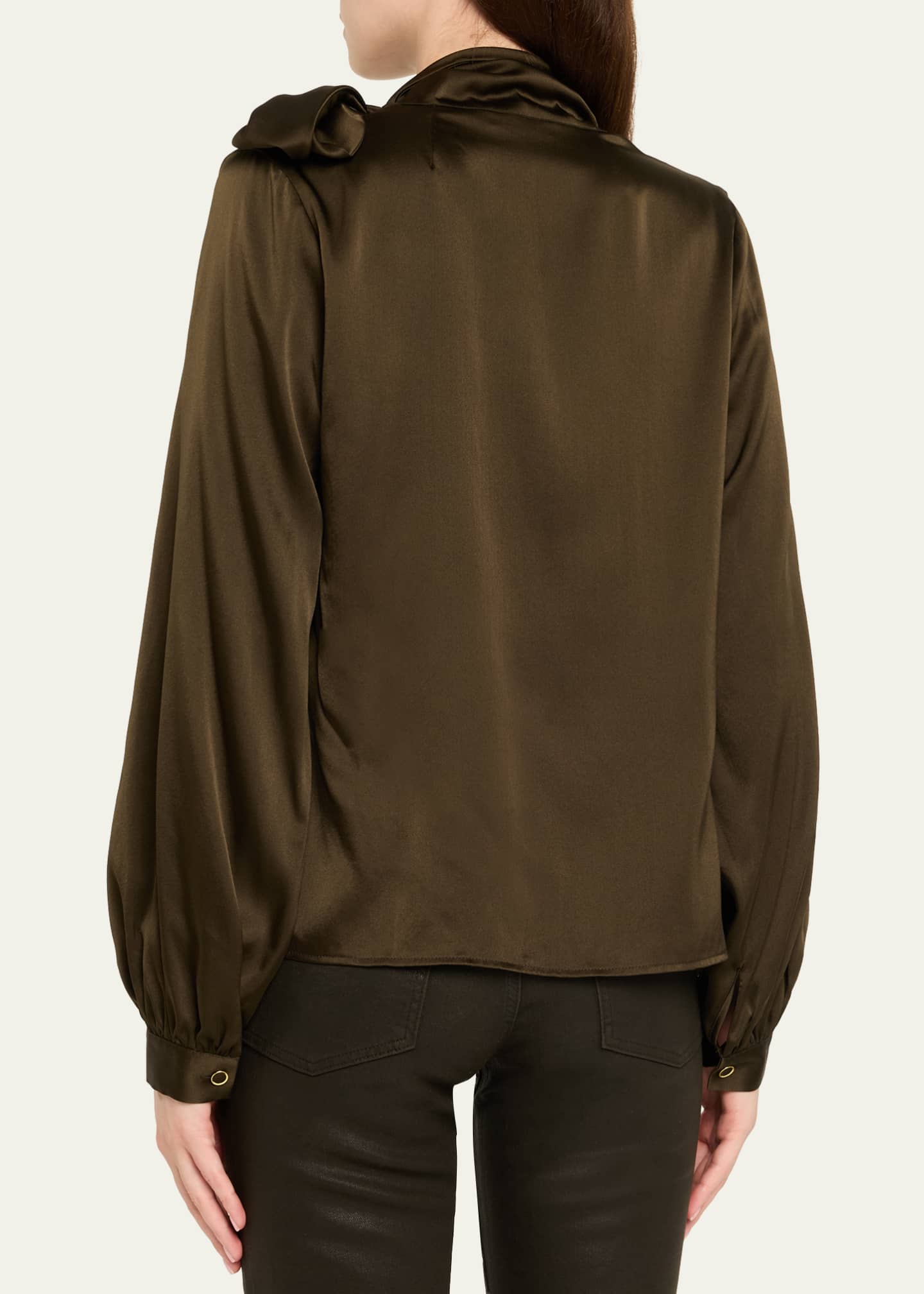 Ramy Brook Harry Tie-Neck Silk Blouse - Bergdorf Goodman