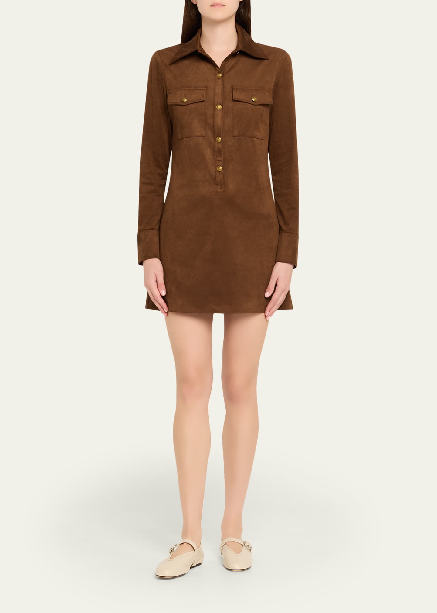 Ramy Brook Maria Long-Sleeve Mini Dress - Bergdorf Goodman