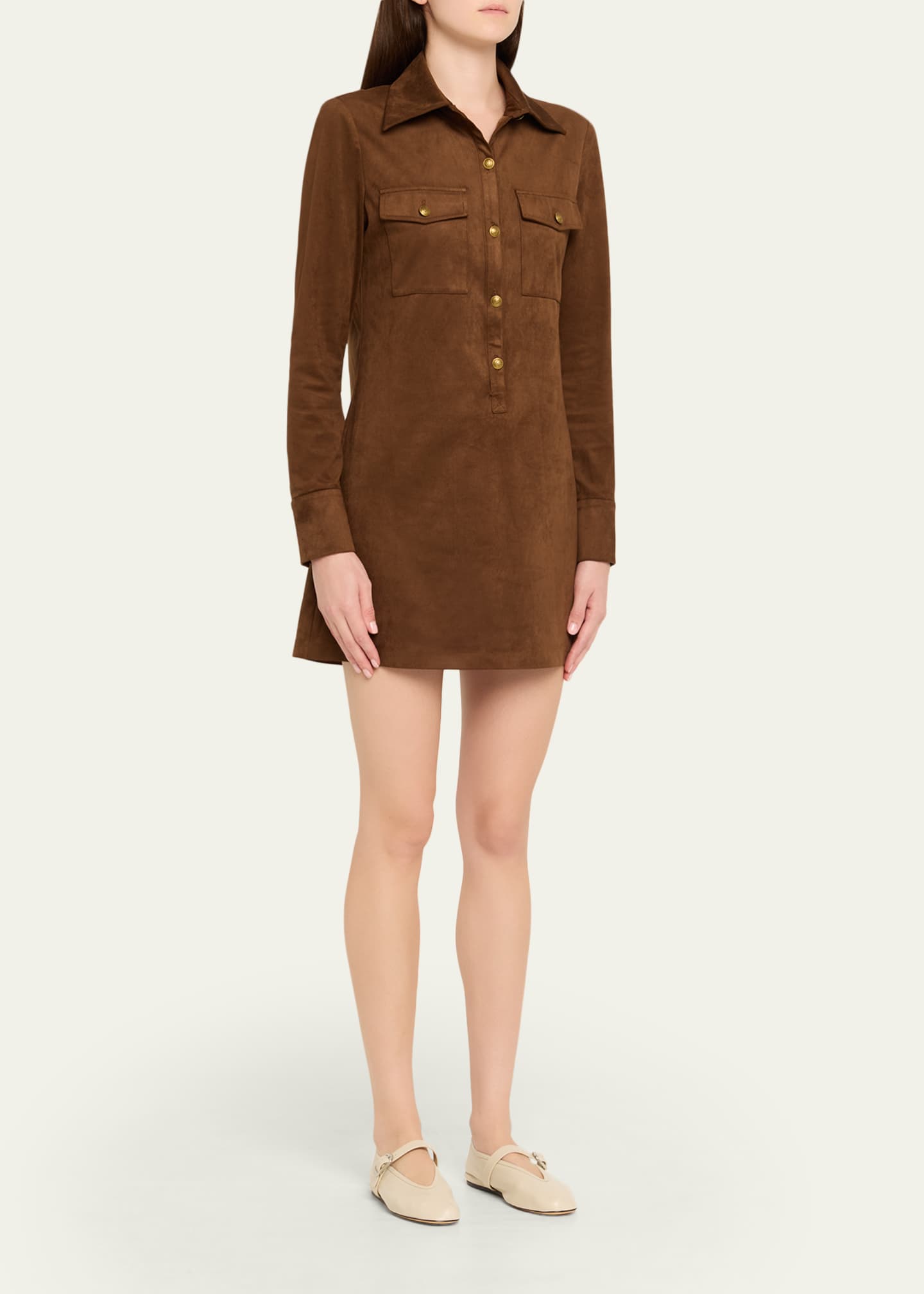 Ramy Brook Maria Long-Sleeve Mini Dress - Bergdorf Goodman