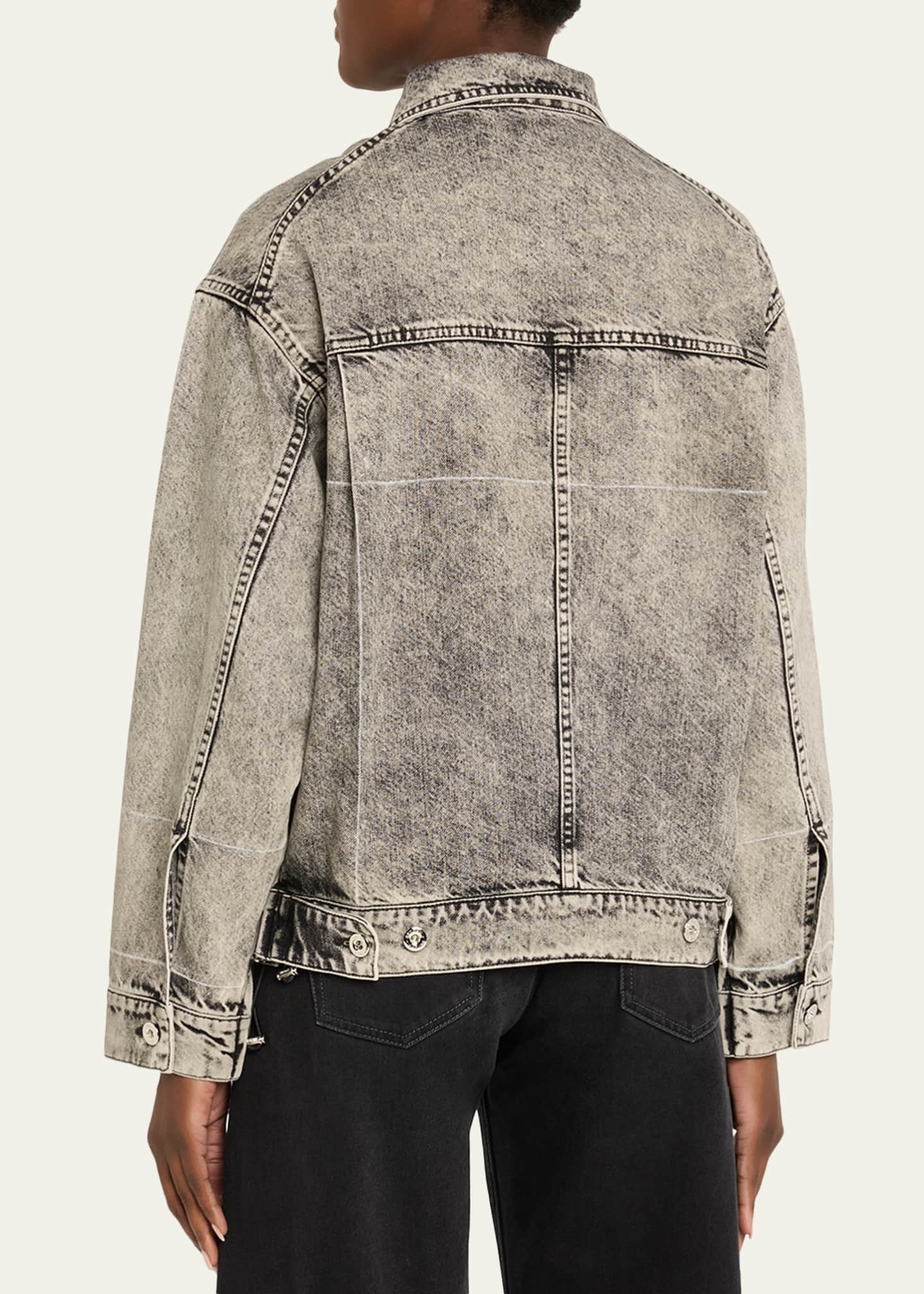 SETCHU Ruche Washed Denim Jacket - Bergdorf Goodman