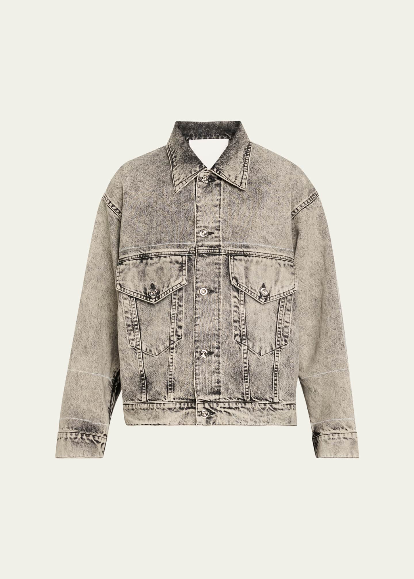 SETCHU Ruche Washed Denim Jacket - Bergdorf Goodman
