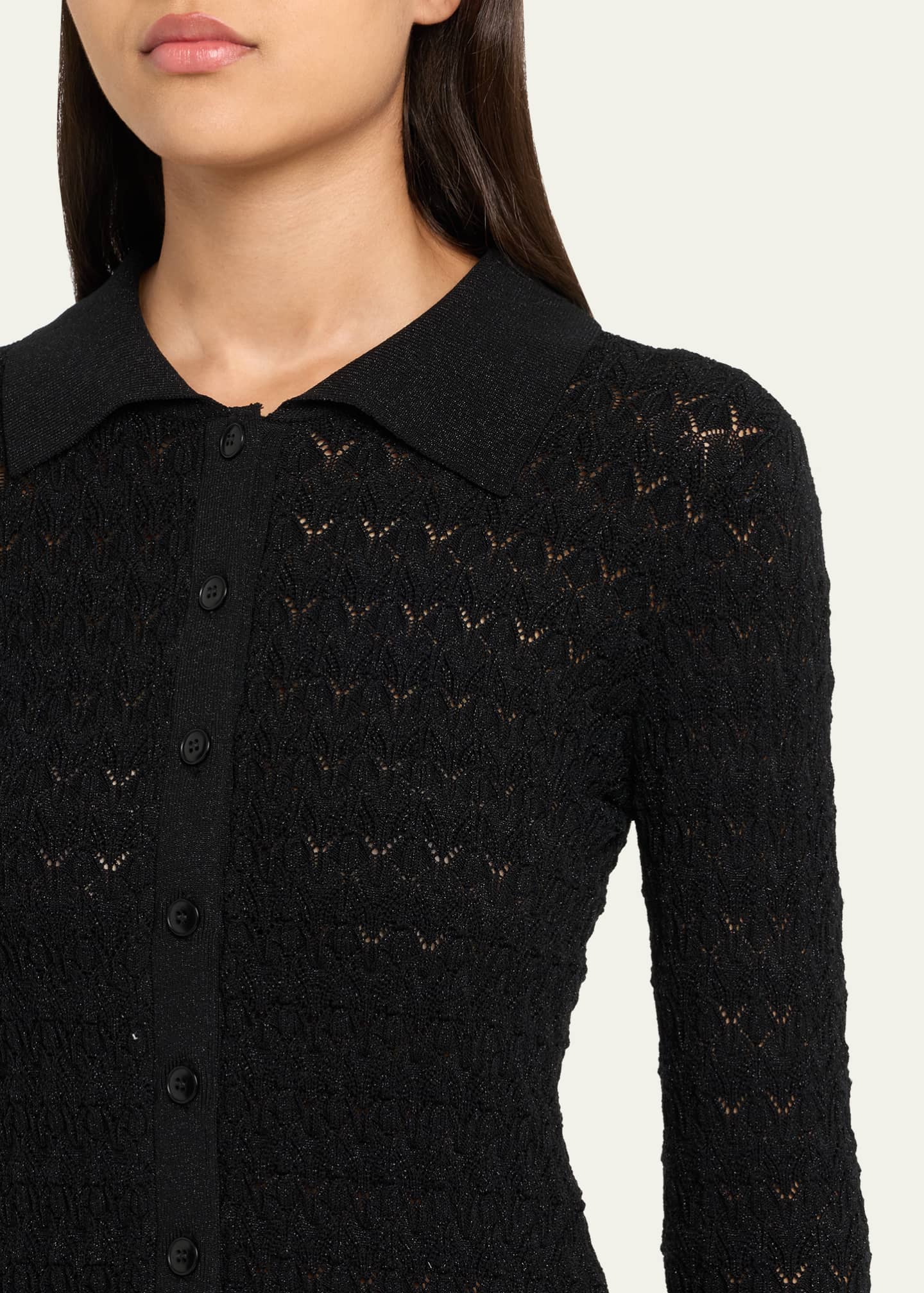Sea Ruby Long-Sleeve Pointelle Knit Cardigan - Bergdorf Goodman
