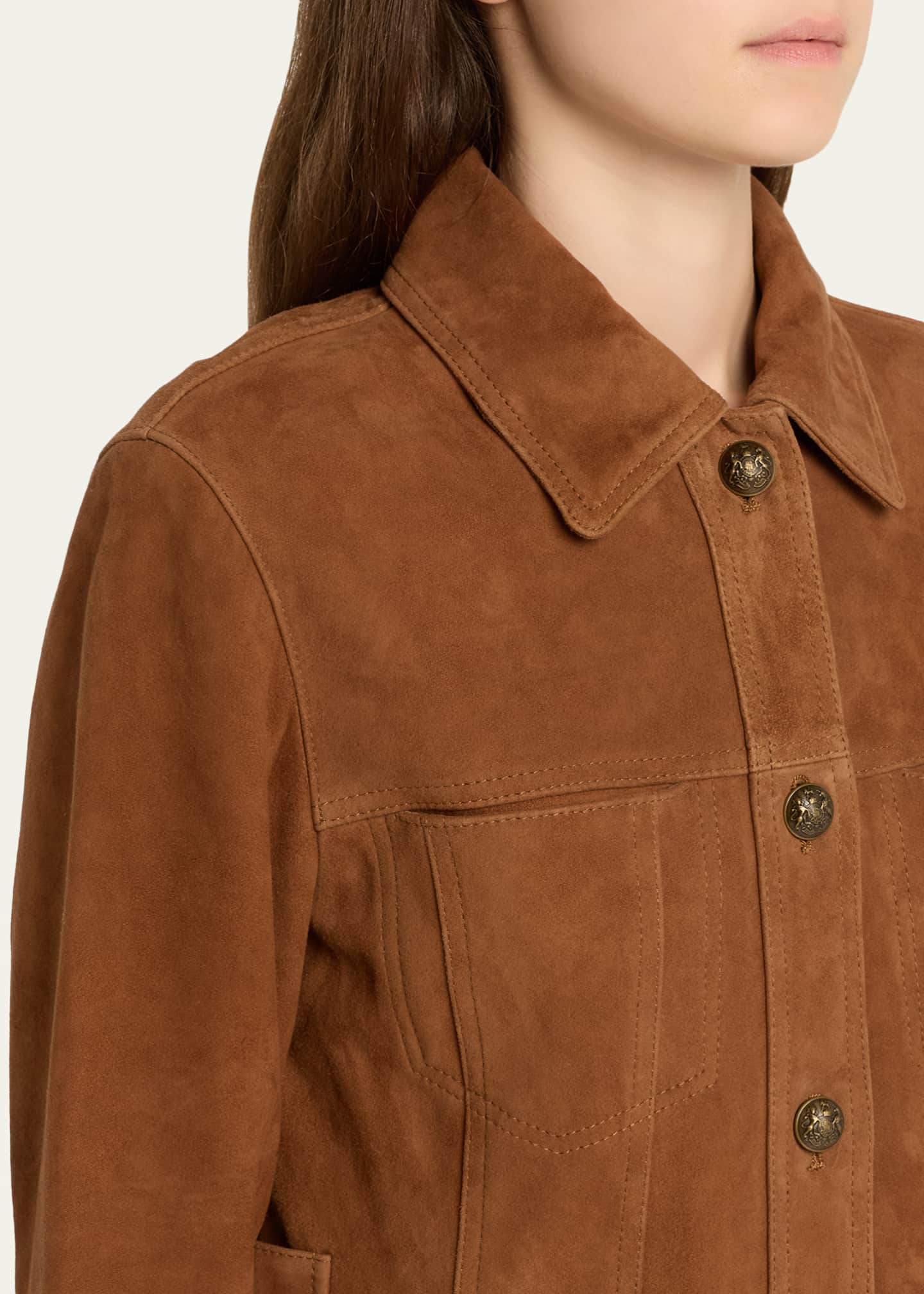 Kobi Halperin Darius Button-Down Suede Blouse - Bergdorf Goodman