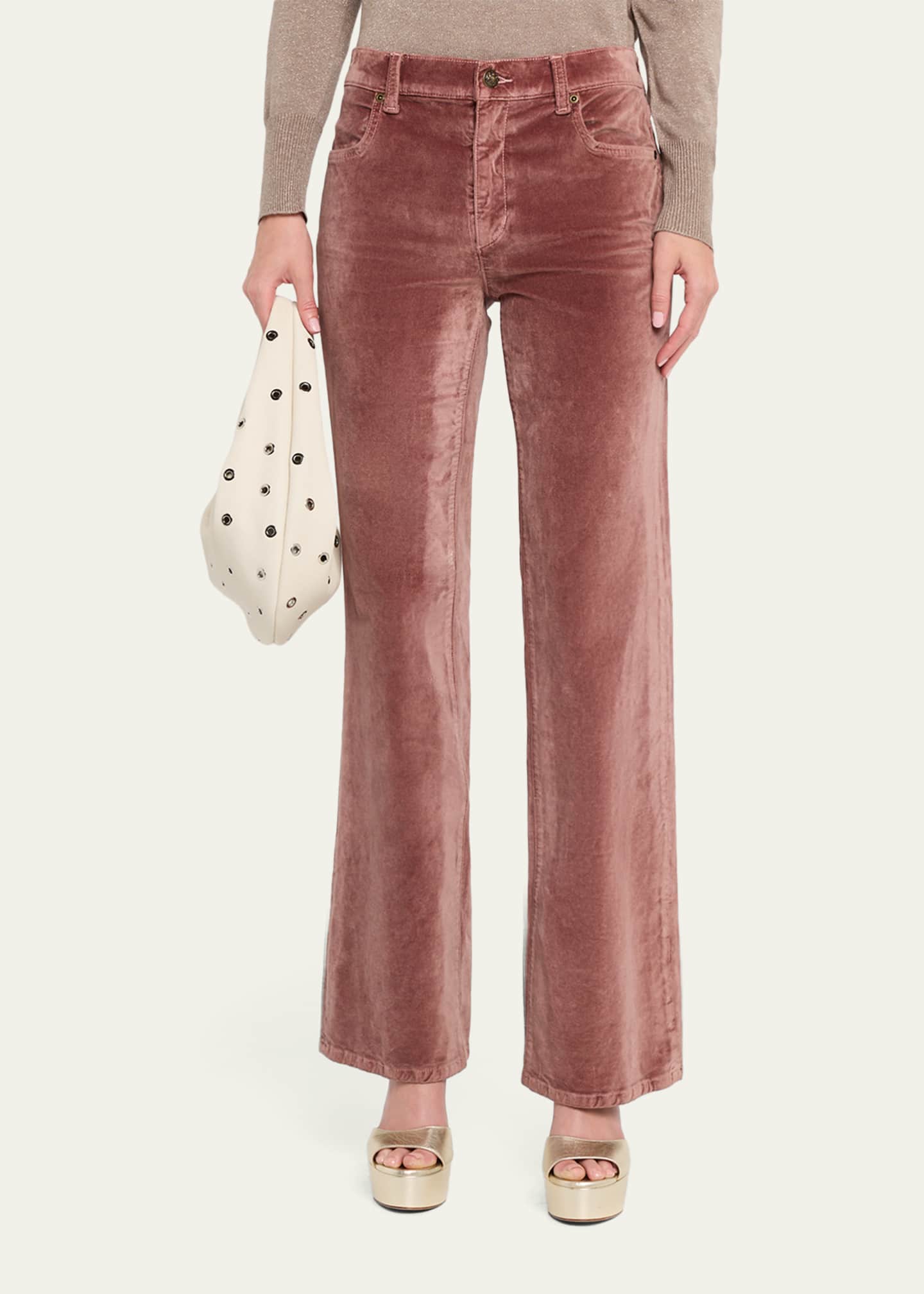 Kobi Halperin Ruby Straight-Leg Stretch Cotton Pants - Bergdorf Goodman