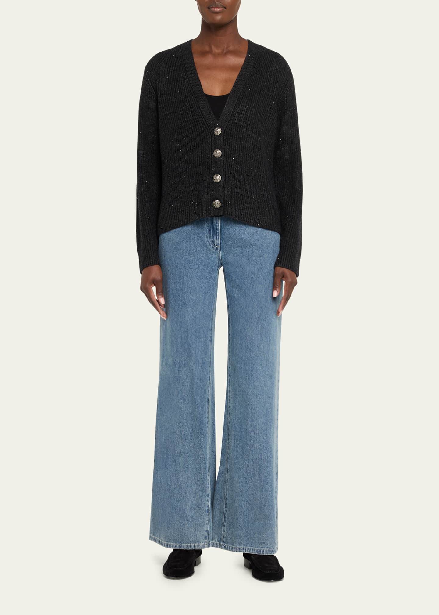 Kobi Halperin Effie Wide-Leg Cotton Denim Pants - Bergdorf Goodman