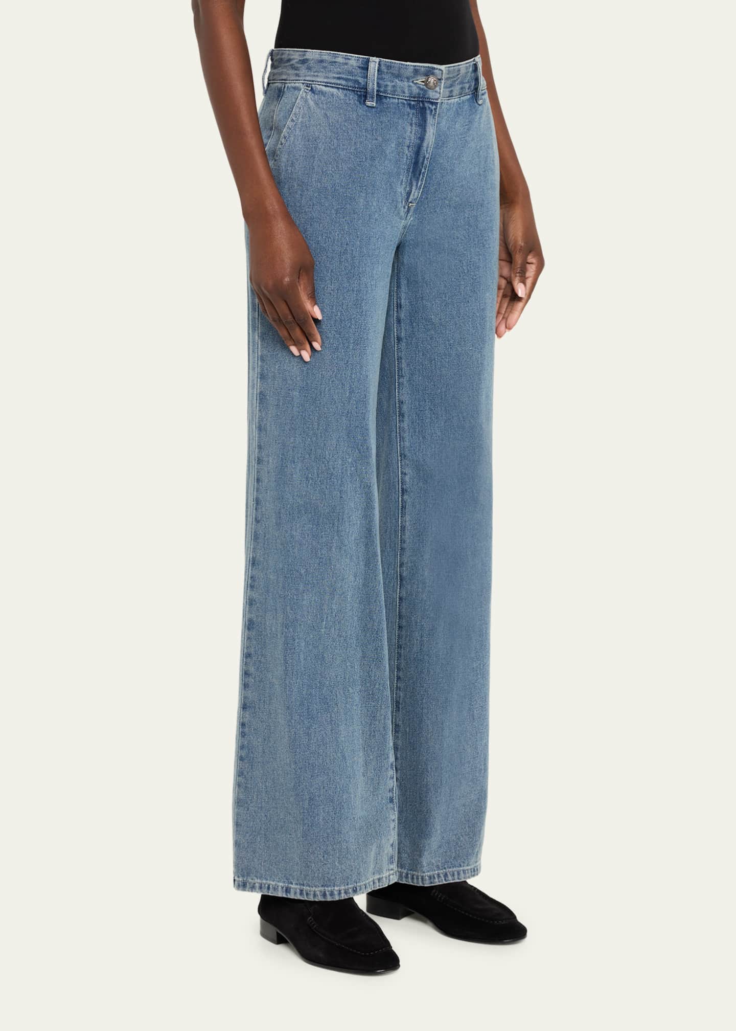 Kobi Halperin Effie Wide-Leg Cotton Denim Pants - Bergdorf Goodman