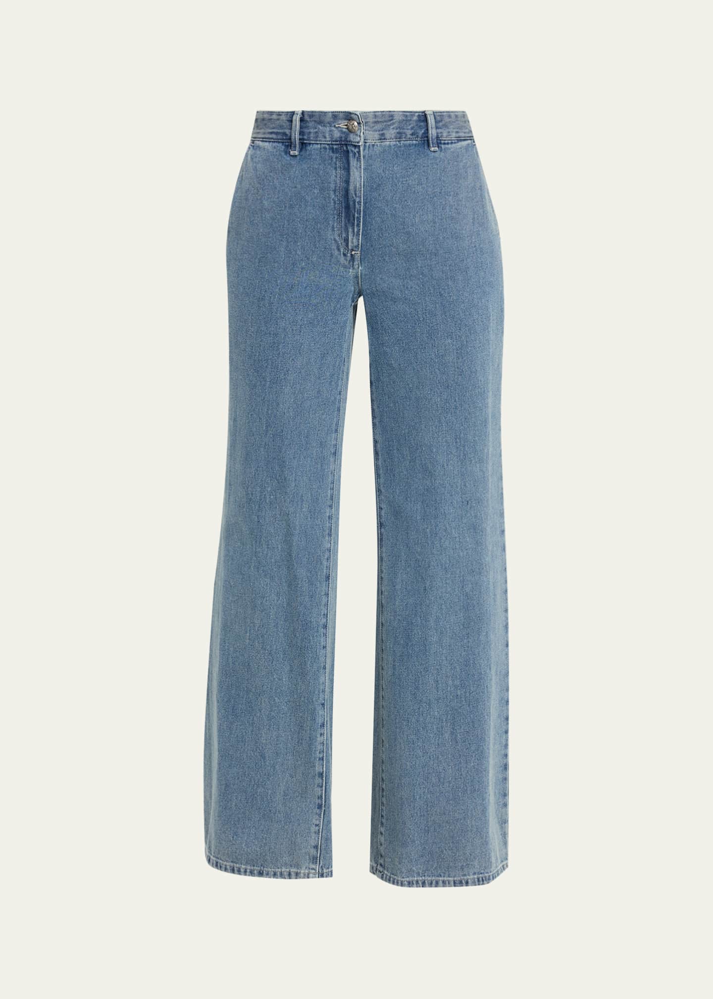 Kobi Halperin Effie Wide-Leg Cotton Denim Pants - Bergdorf Goodman