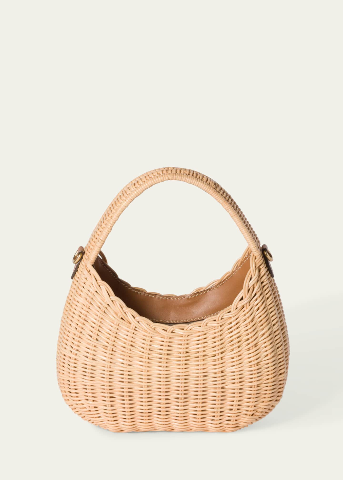 Miu Miu Wander Woven Rattan Top-Handle Bag - Bergdorf Goodman