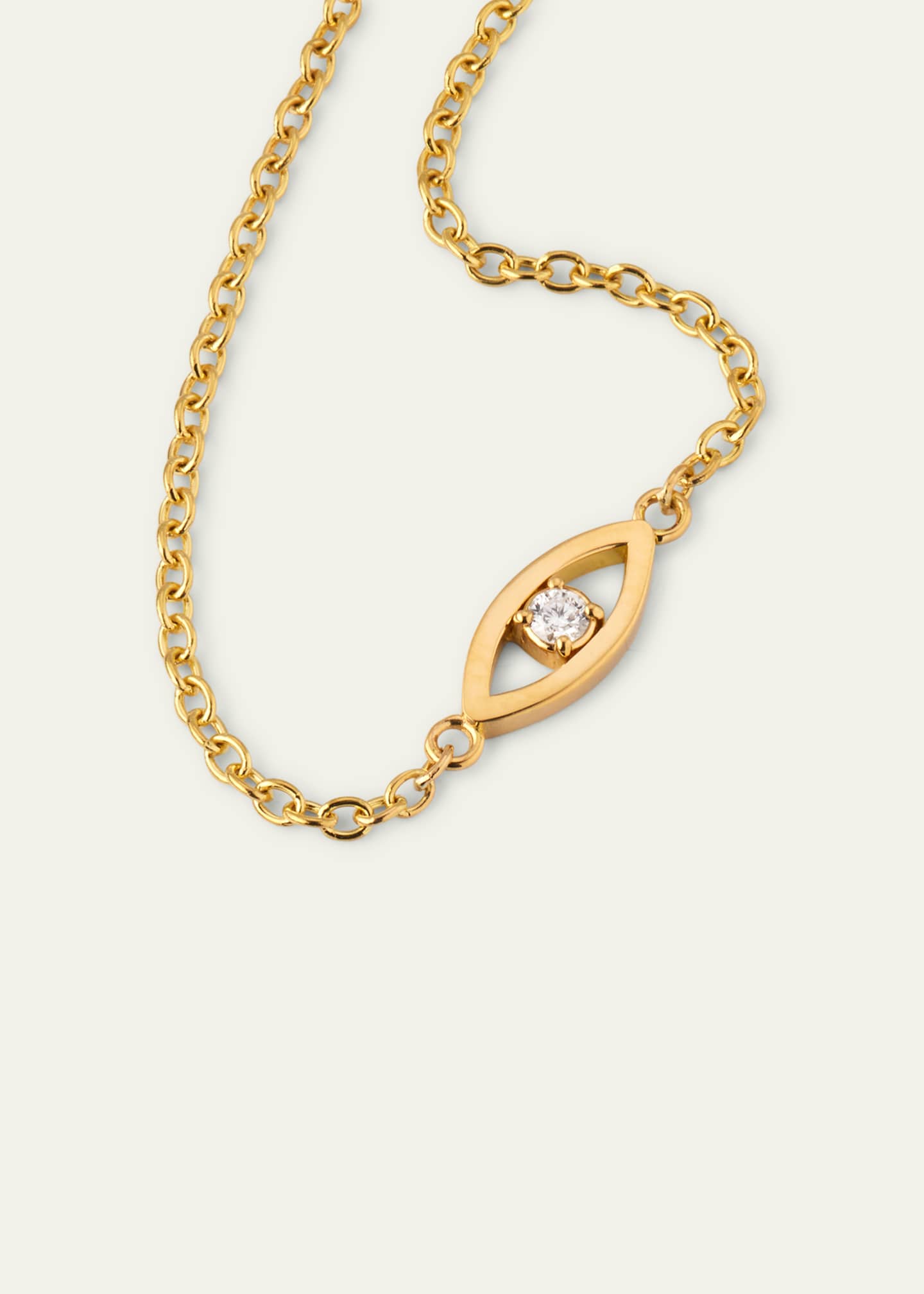 Jennifer Meyer Mini Open Evil Eye Bracelet with Diamond - Bergdorf Goodman