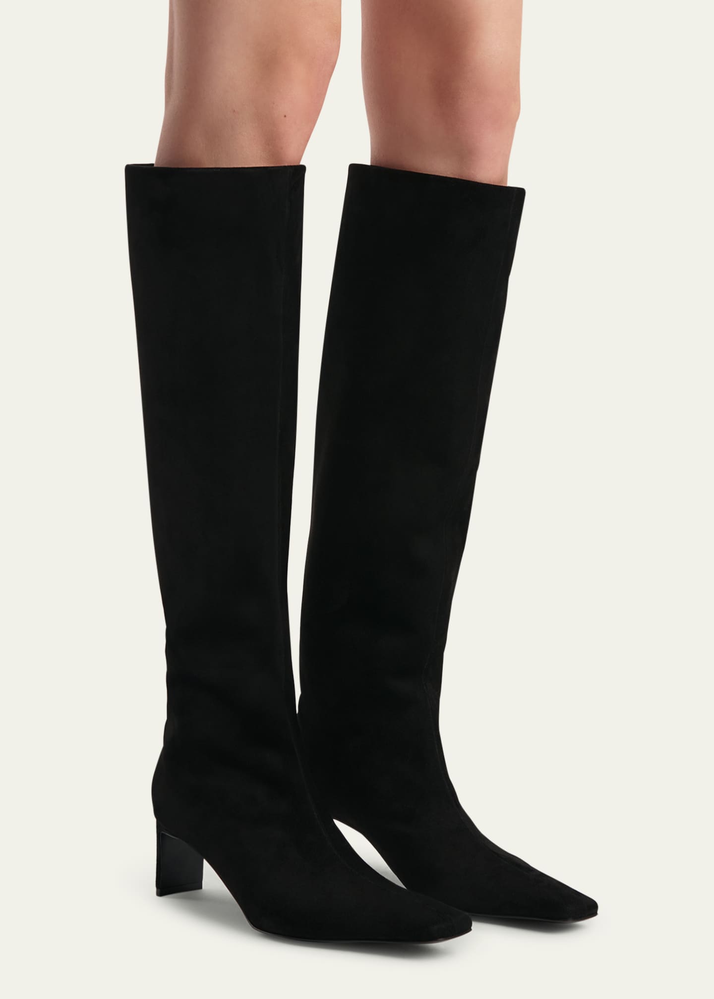 Khaite Ona Suede Knee-High Boots - Bergdorf Goodman