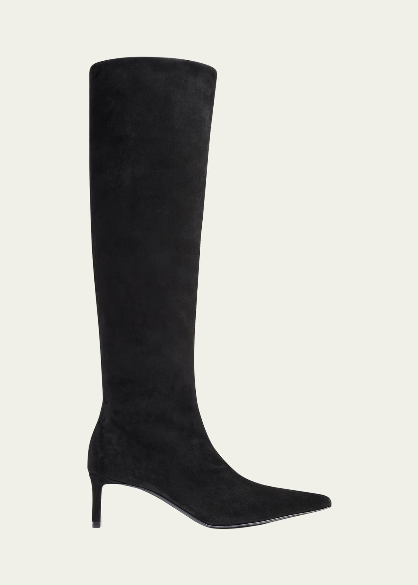 Khaite Ona Suede Knee-High Boots - Bergdorf Goodman