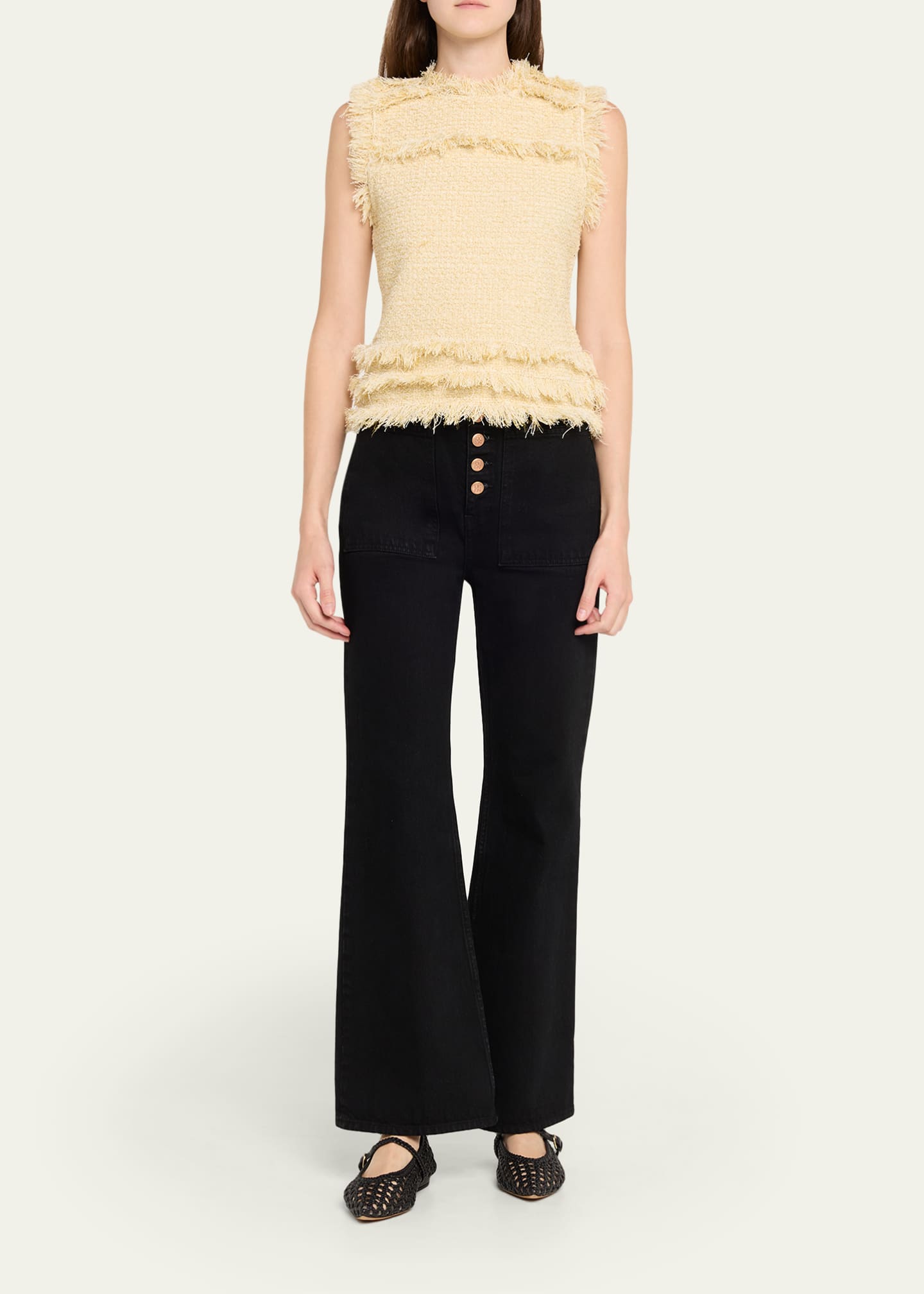 Ulla Johnson Kassi Knit Tweed Top - Bergdorf Goodman