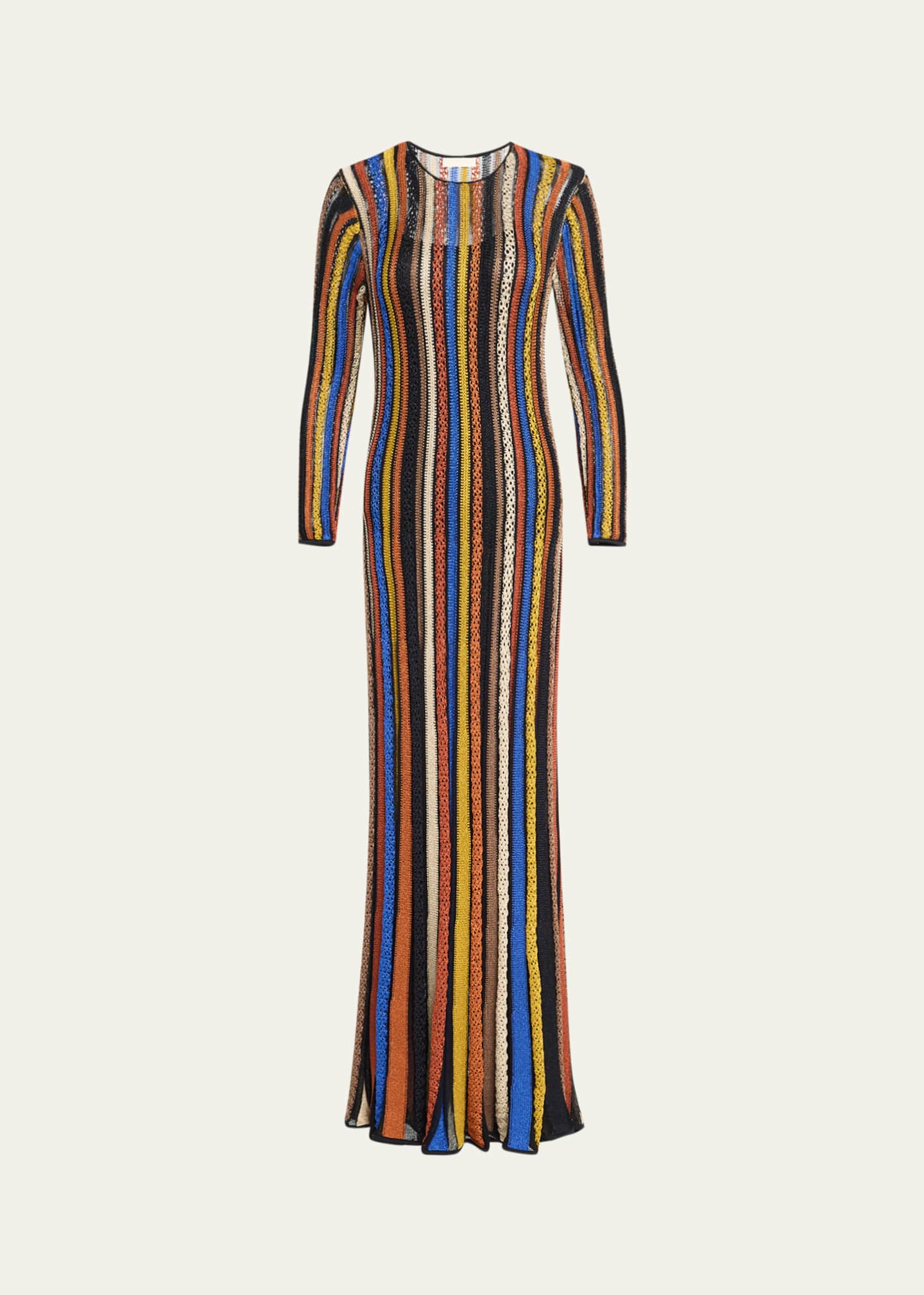 Ulla Johnson Albie Stripe Knit Long-Sleeve Dress - Bergdorf Goodman