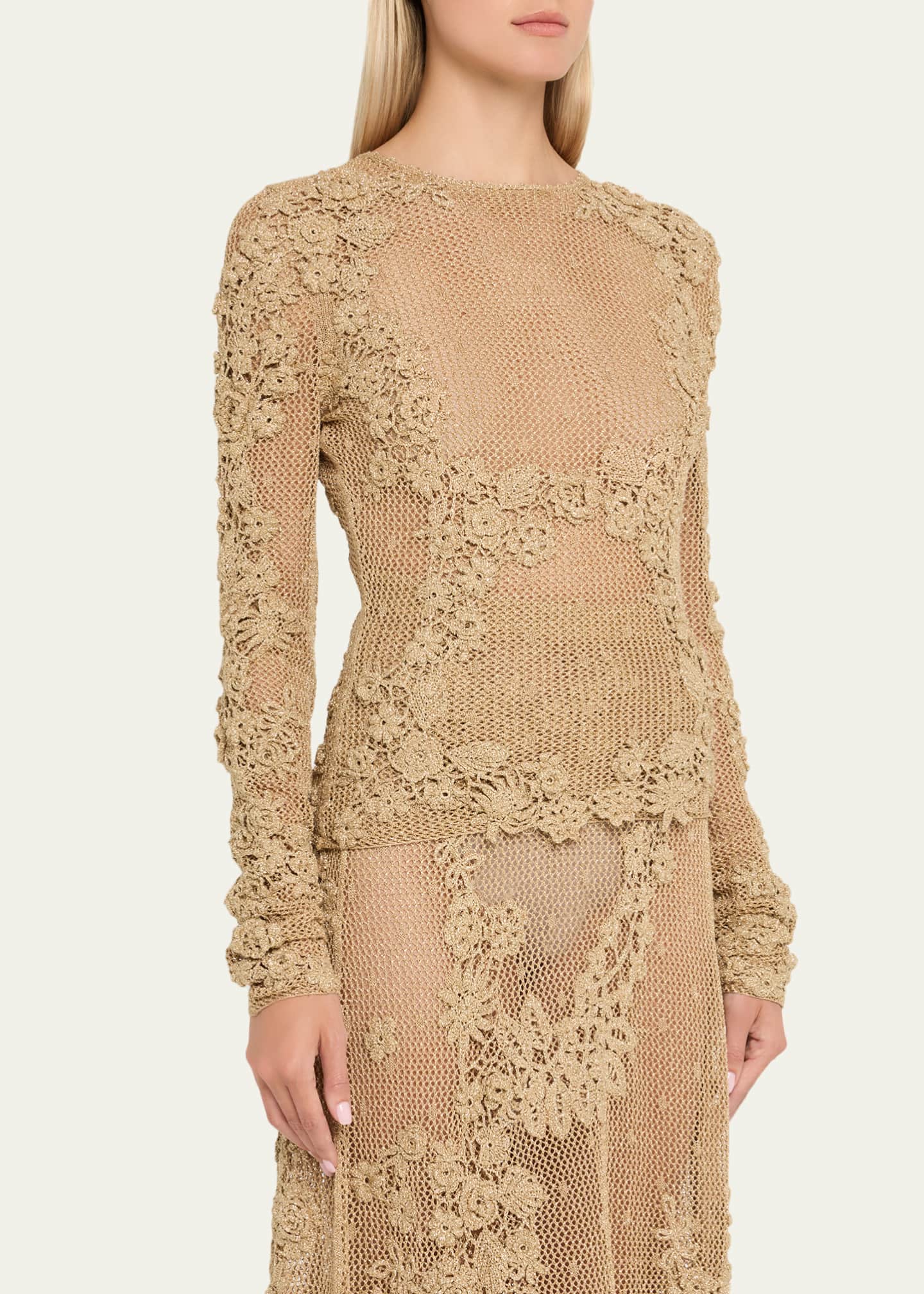 Ulla Johnson Viola Crochet Knit Top - Bergdorf Goodman