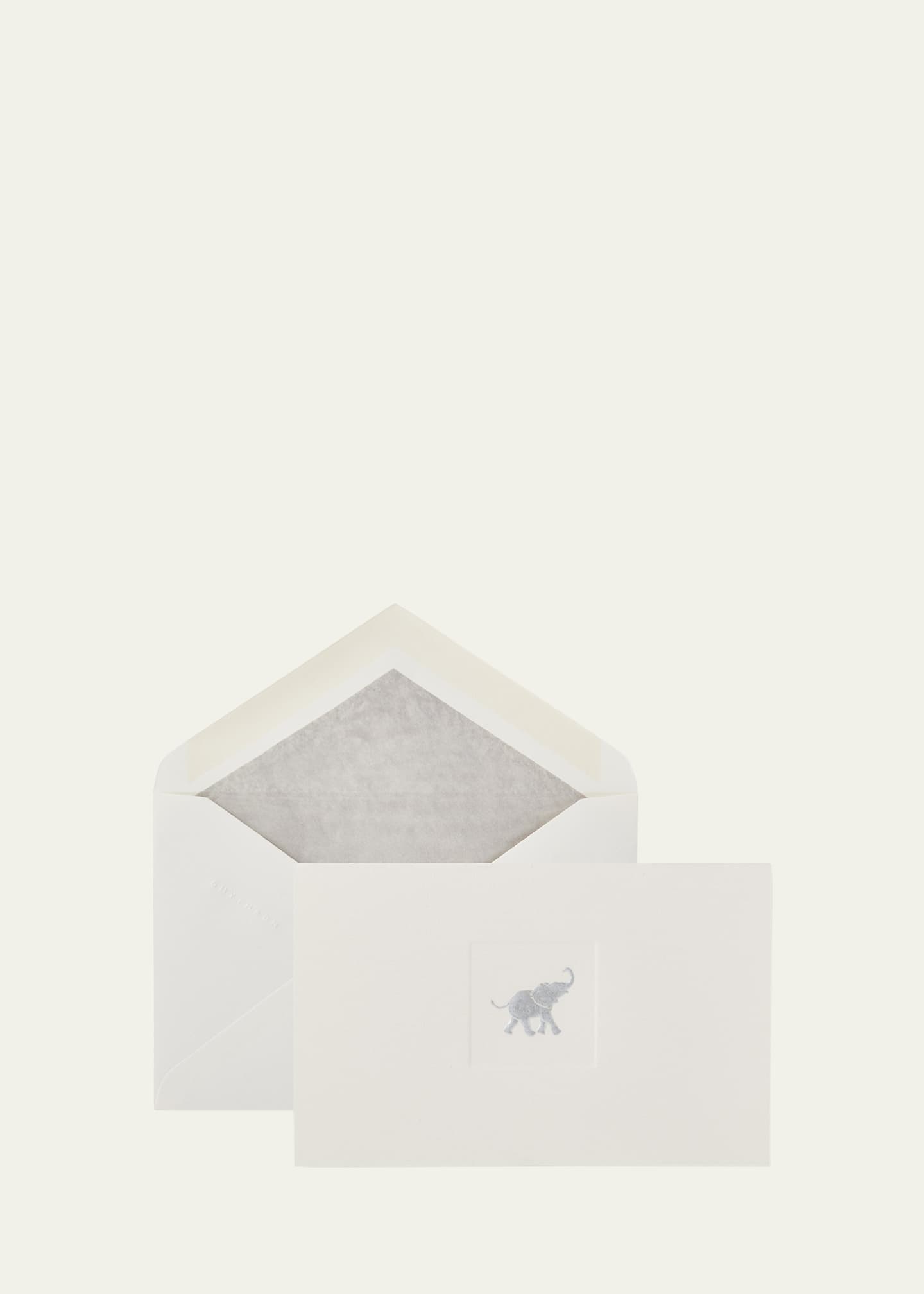 Smythson Elephant Note Cards, Set of 10 - Bergdorf Goodman