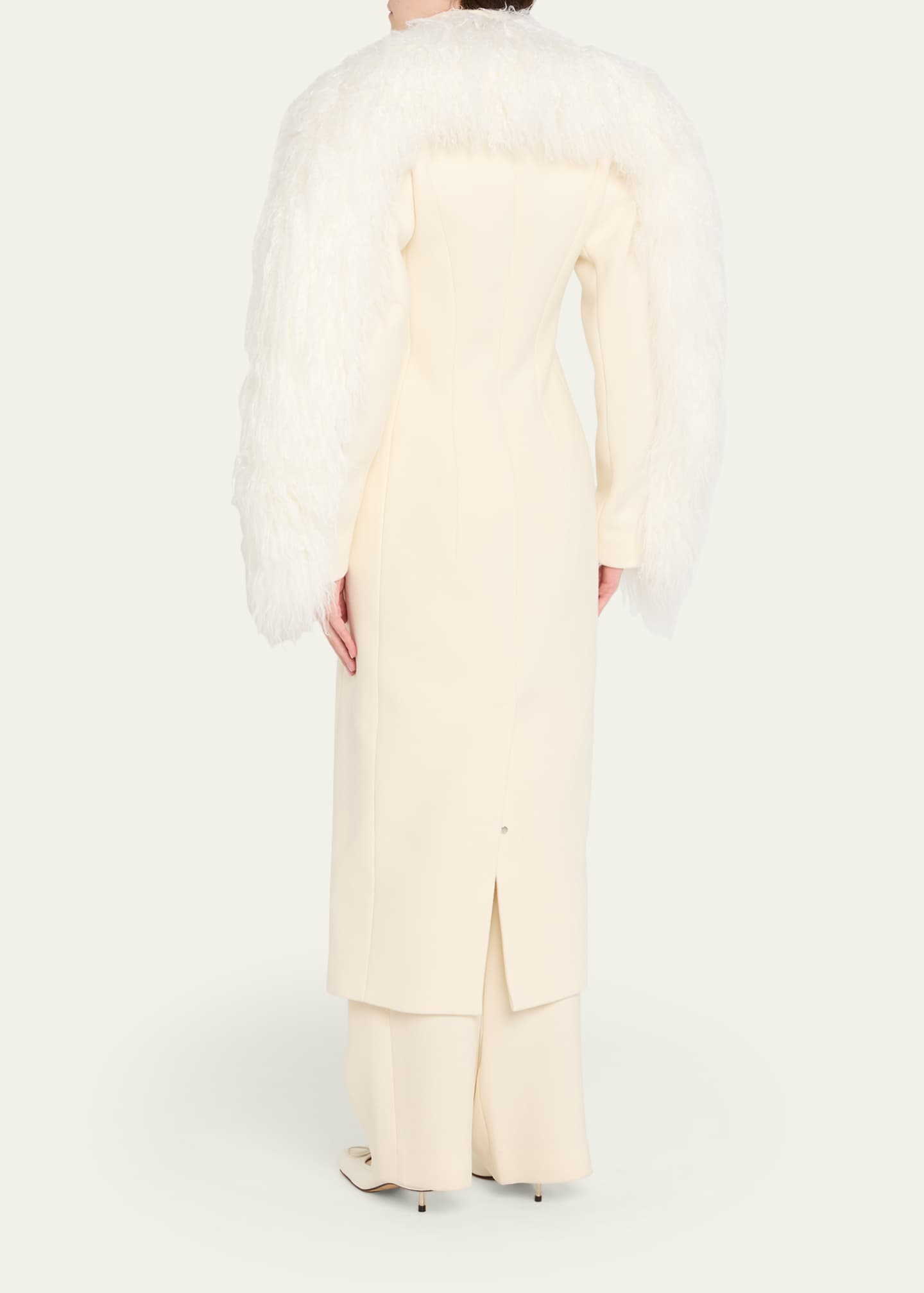 Jacquemus Le Manteau Boa Lamb Shearling Long Wool Coat - Bergdorf Goodman