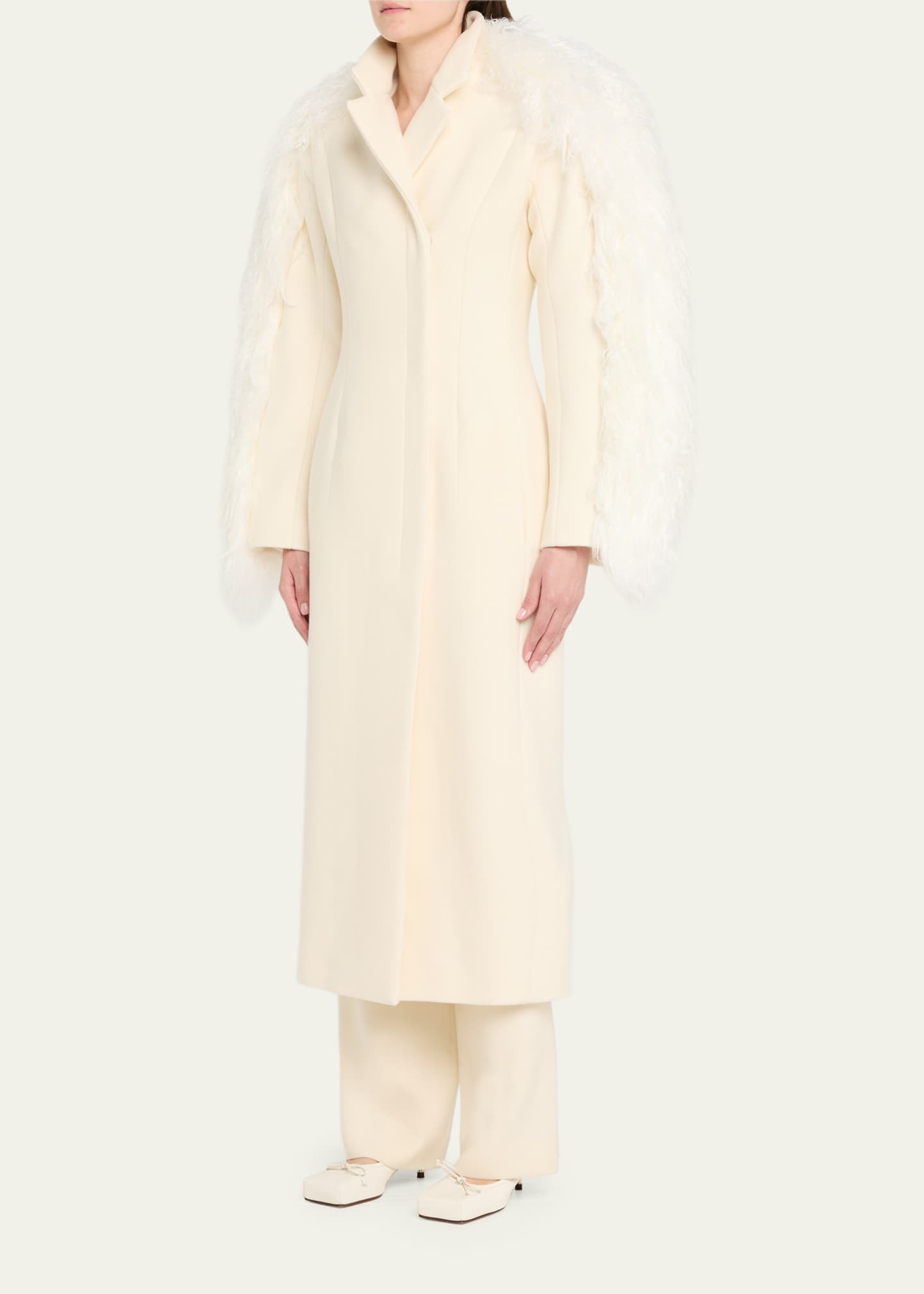 Jacquemus Le Manteau Boa Lamb Shearling Long Wool Coat - Bergdorf Goodman