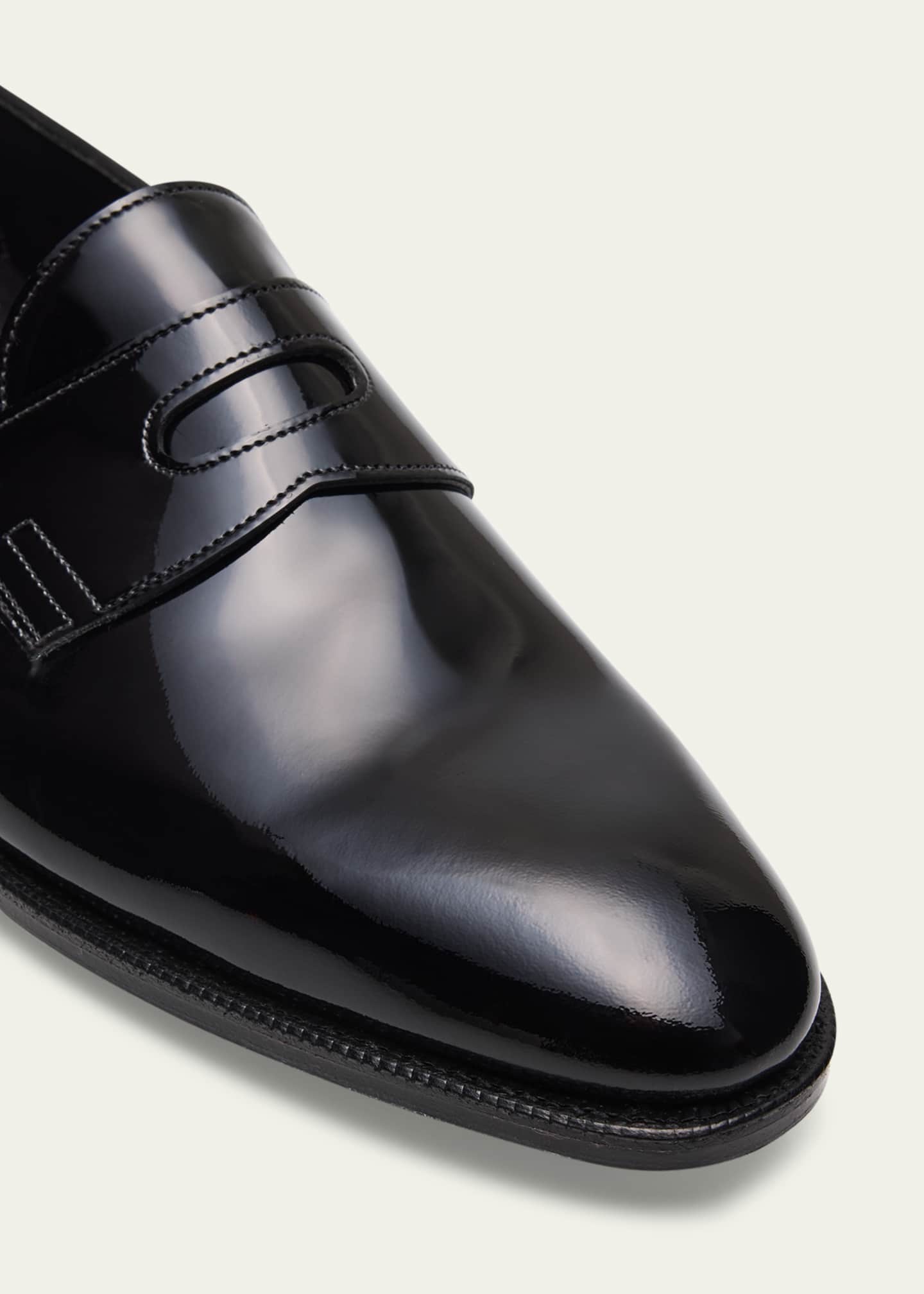 John Lobb Men's Jamie Patent Leather Penny Loafers - Bergdorf Goodman