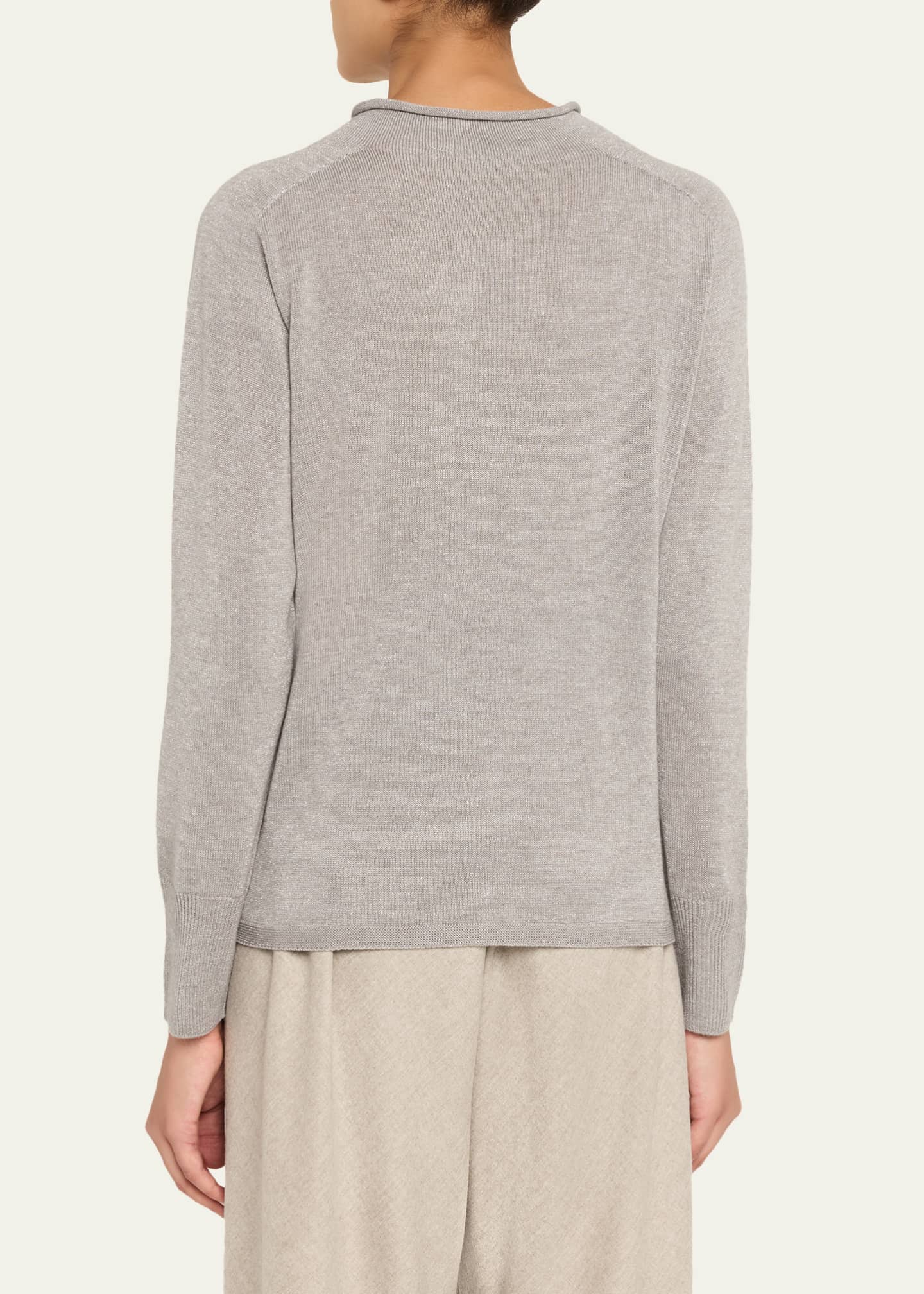 Kobi Halperin Lisa Funnel-Neck Shimmer Knit Sweater - Bergdorf Goodman