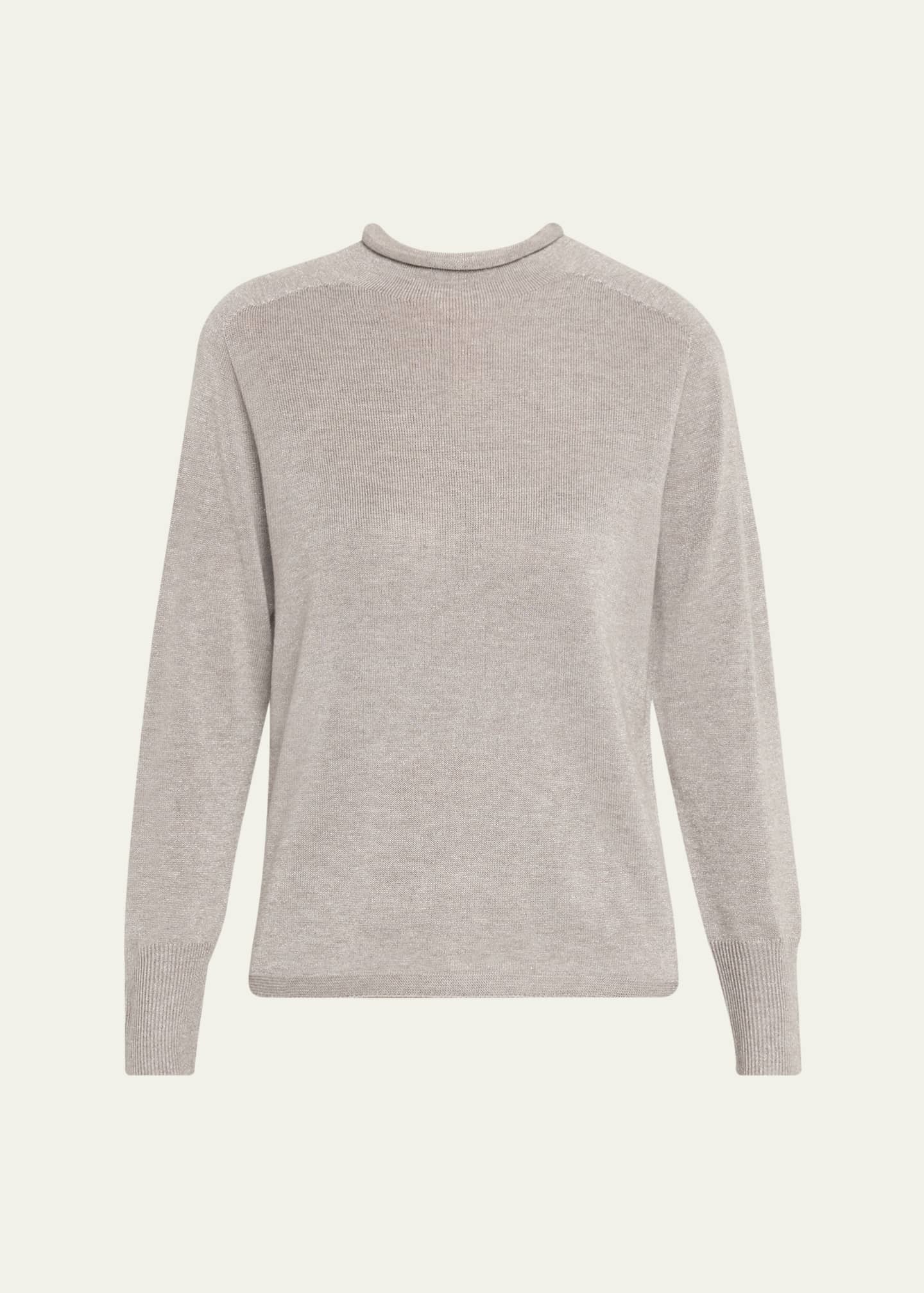 Kobi Halperin Lisa Funnel-Neck Shimmer Knit Sweater - Bergdorf Goodman