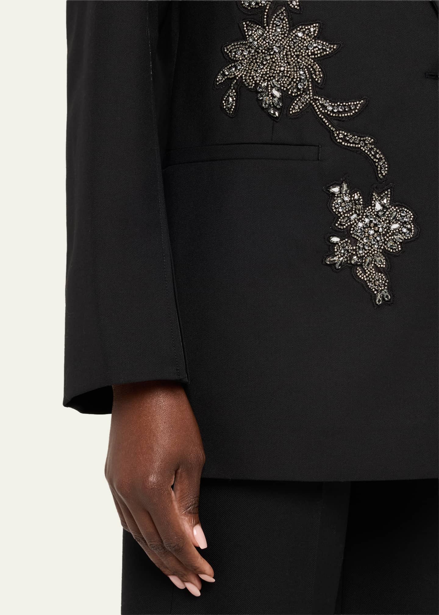 Kobi Halperin Lariz Single-Button Crystal Applique Jacket - Bergdorf ...