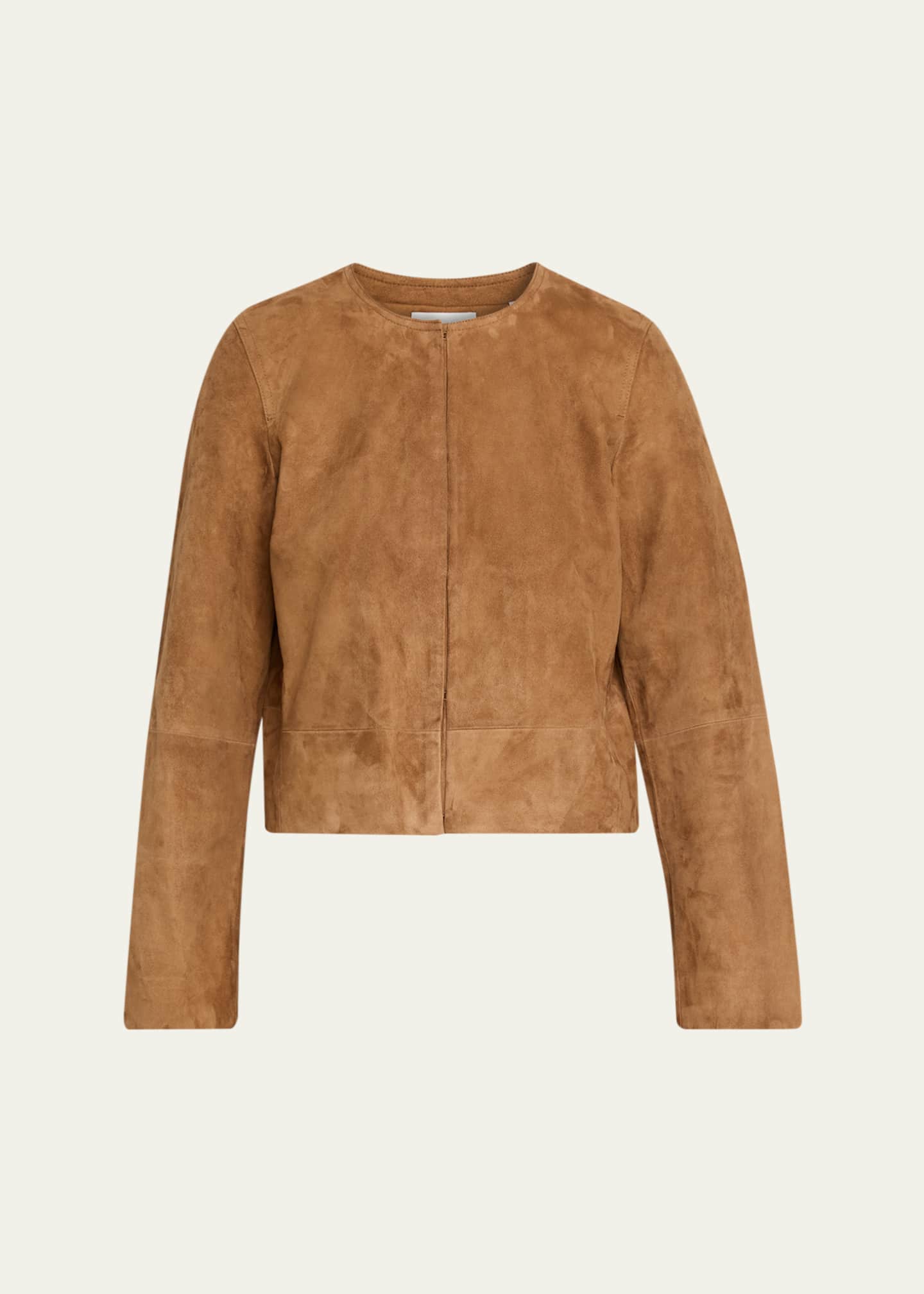 Vince Cropped Suede Jacket - Bergdorf Goodman