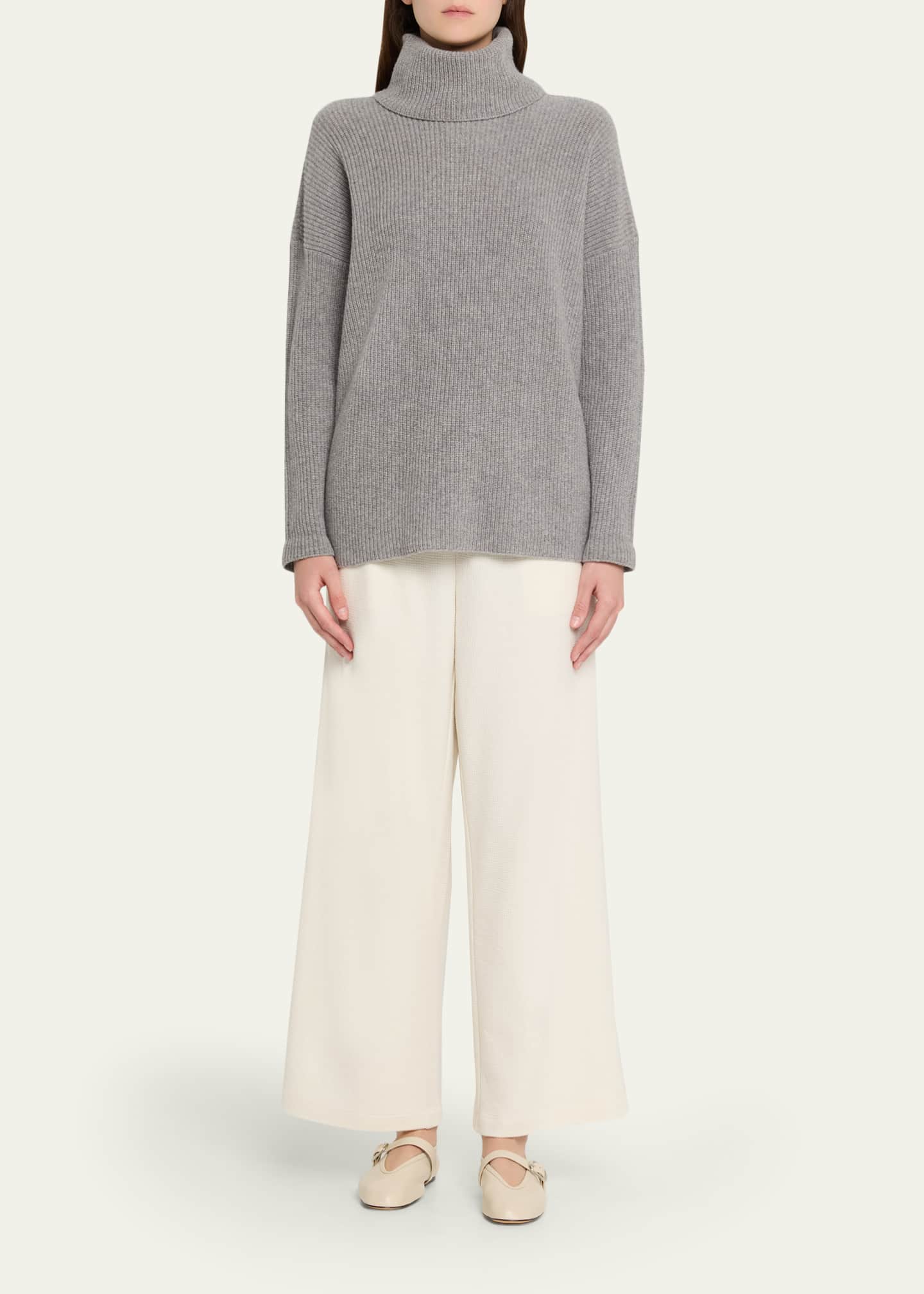 Eileen Fisher Straight-Leg Waffle Double Knit Pants - Bergdorf Goodman