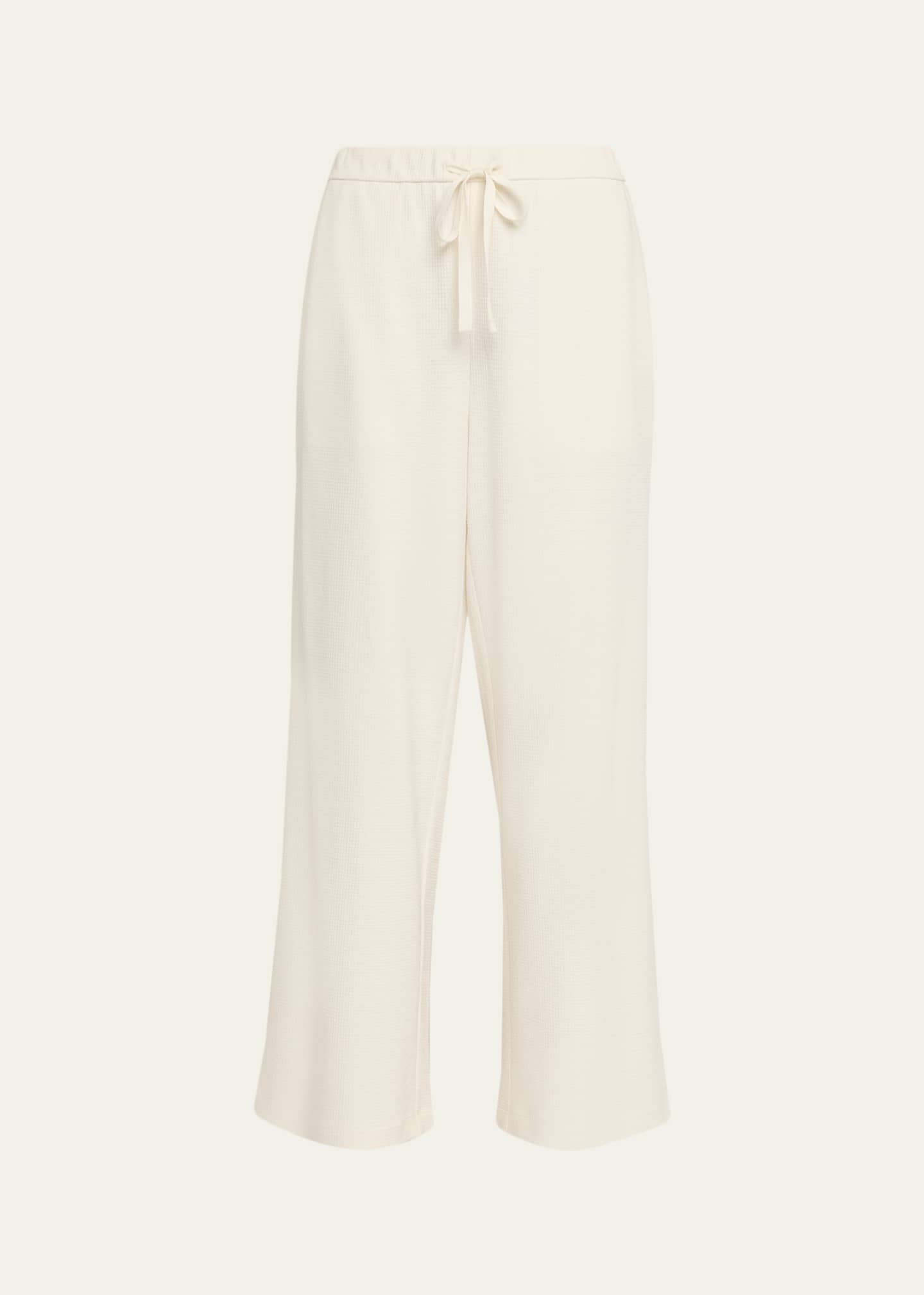 Eileen Fisher Straight-Leg Waffle Double Knit Pants - Bergdorf Goodman