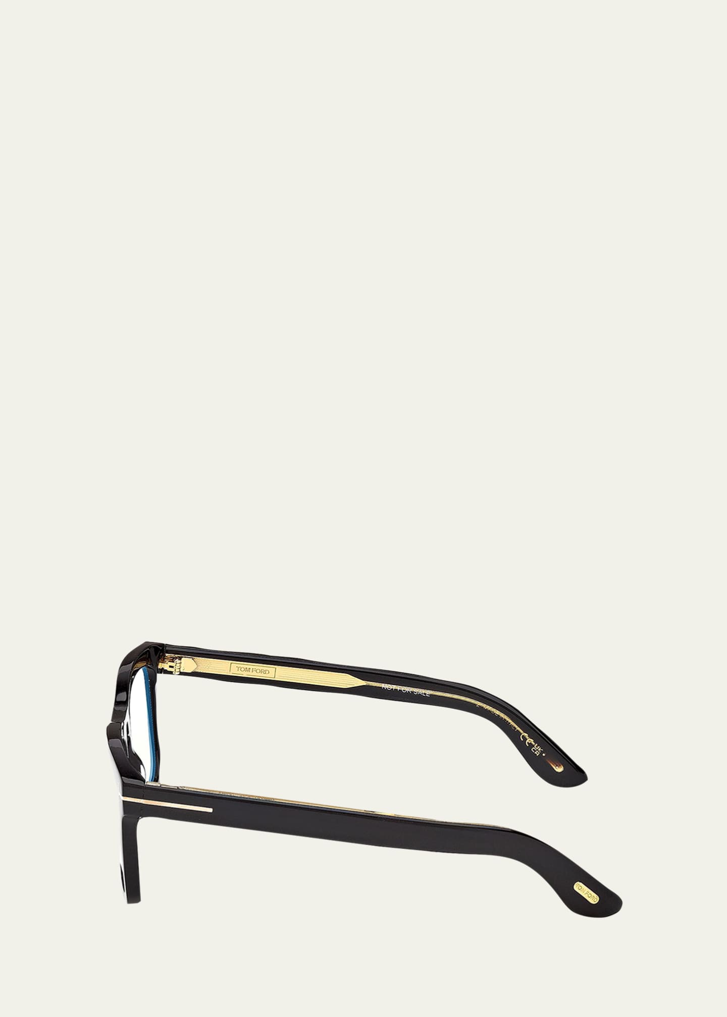 TOM FORD Men's Icon Square Acetate Blue Block Optical Glasses with Clip ...