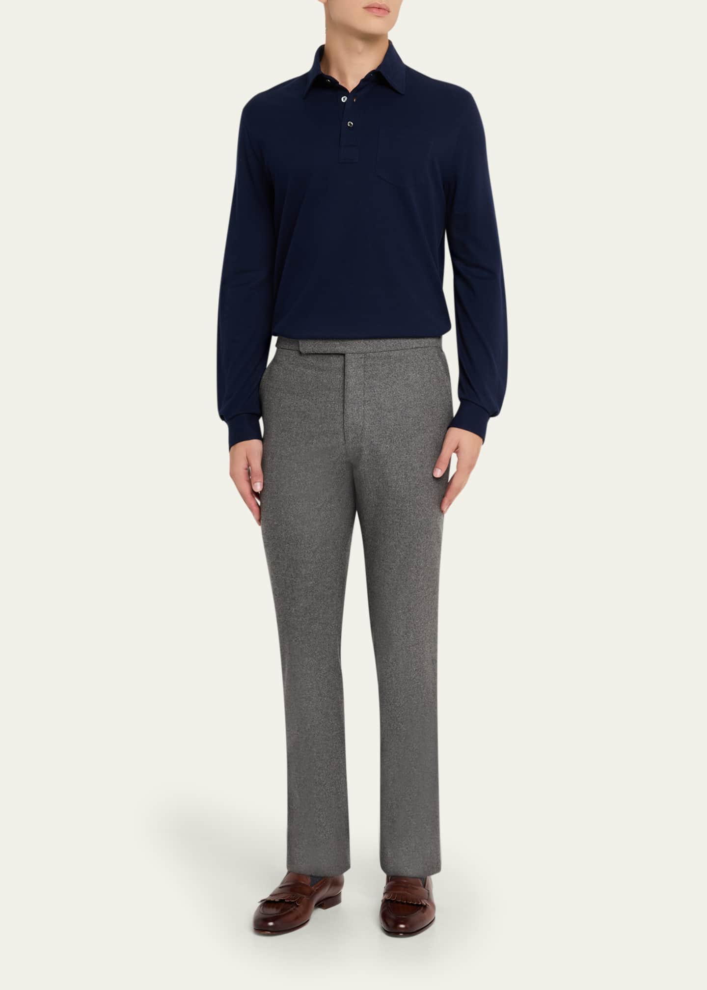Ralph Lauren Purple Label Cotton-Cashmere Piqué Polo Shirt - Bergdorf ...