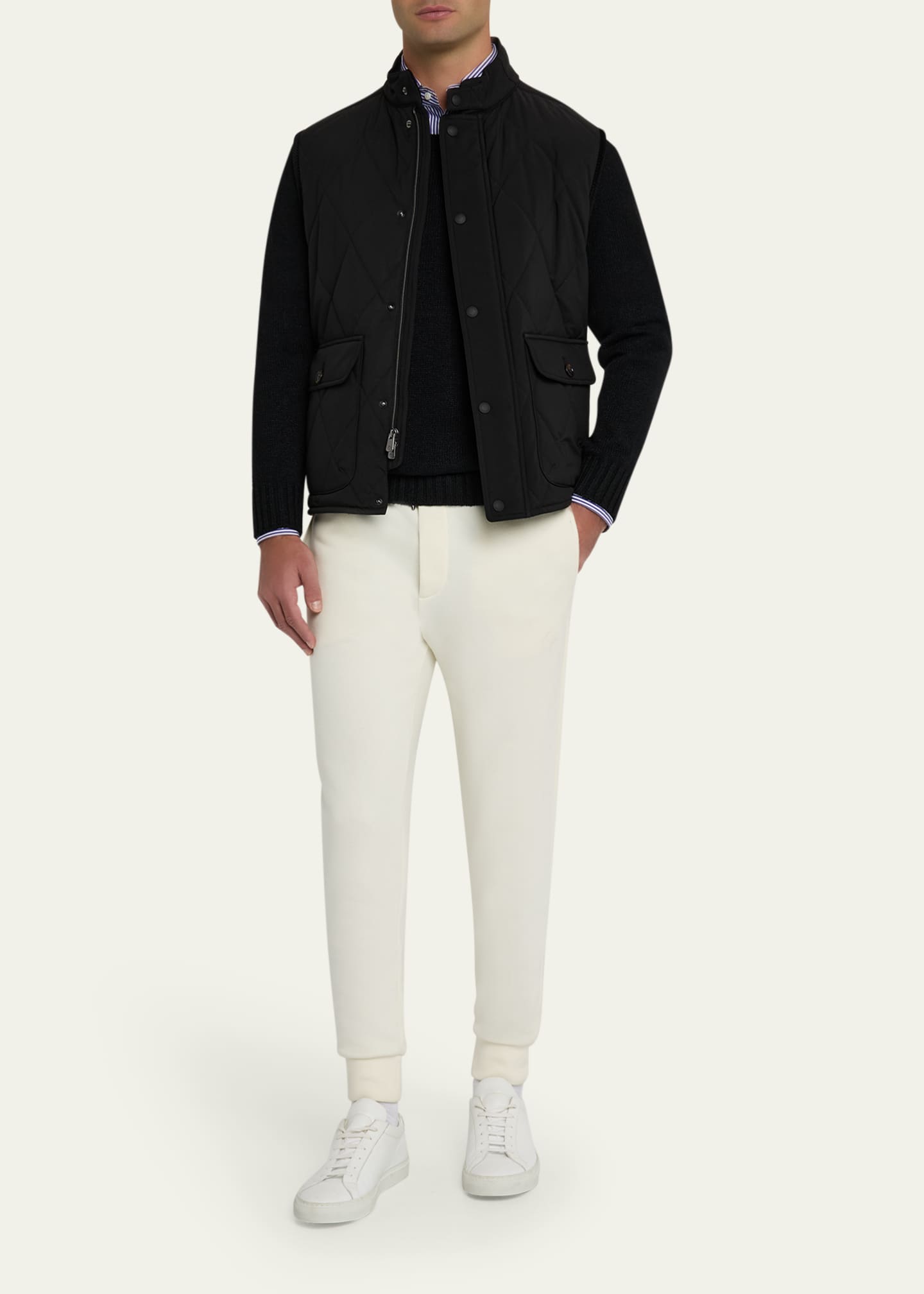 Ralph Lauren Purple Label Men's Carleton Quilted Snap-Front Vest ...