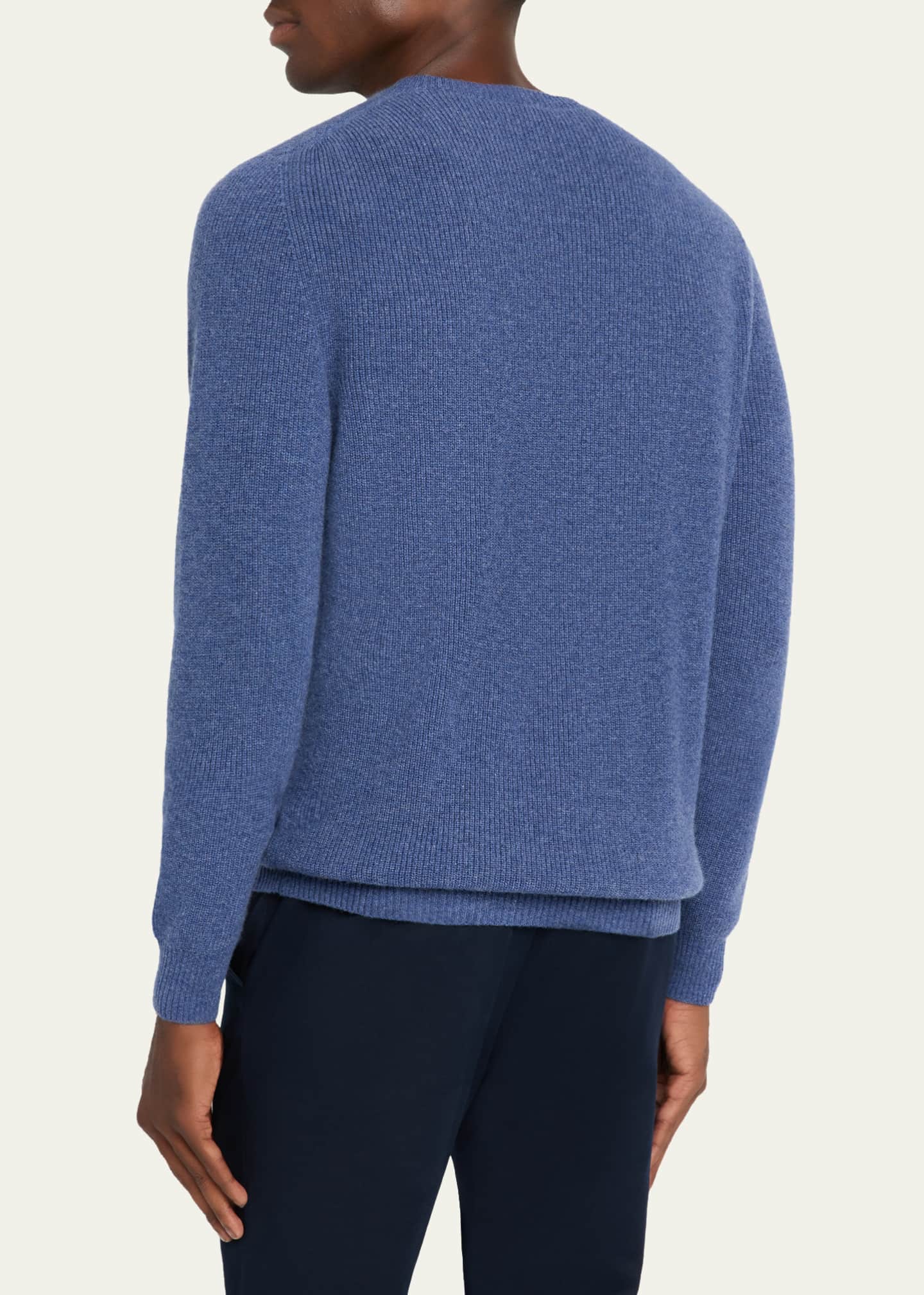 Bergdorf Goodman Men's Cashmere Fisherman Rib Crewneck Sweater ...