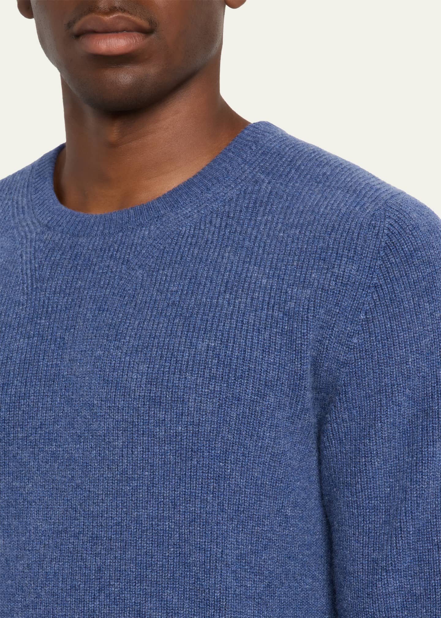 Bergdorf Goodman Men's Cashmere Fisherman Rib Crewneck Sweater ...