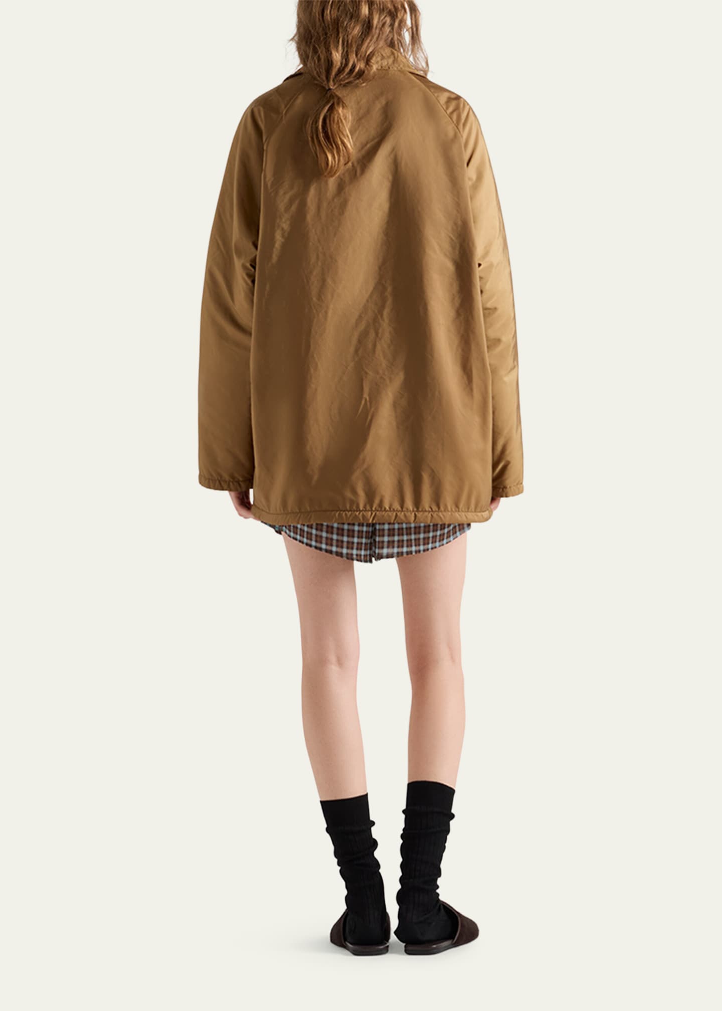 Prada Fleece-Lined Re-Nylon Jacket - Bergdorf Goodman