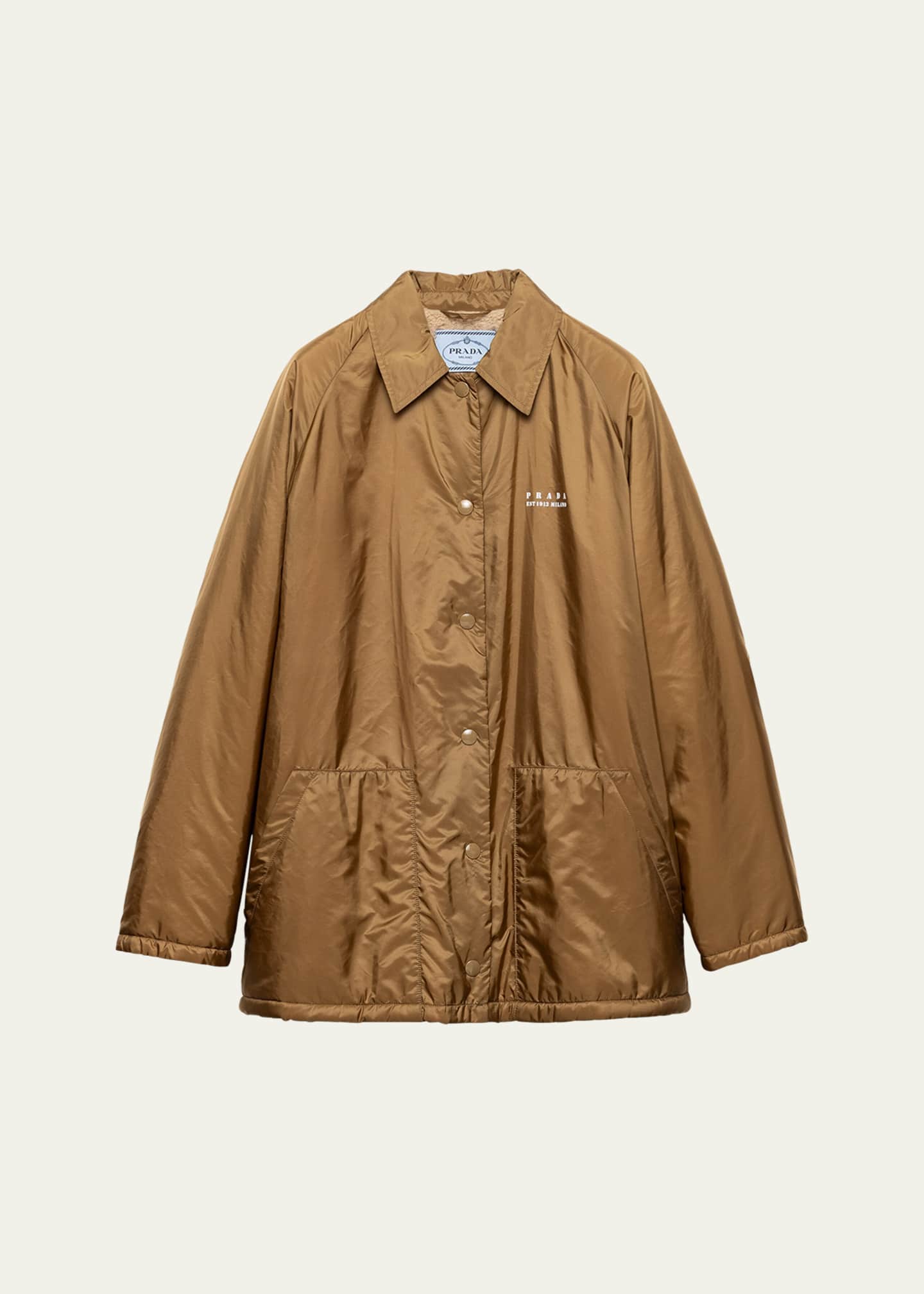 Prada Fleece-Lined Re-Nylon Jacket - Bergdorf Goodman