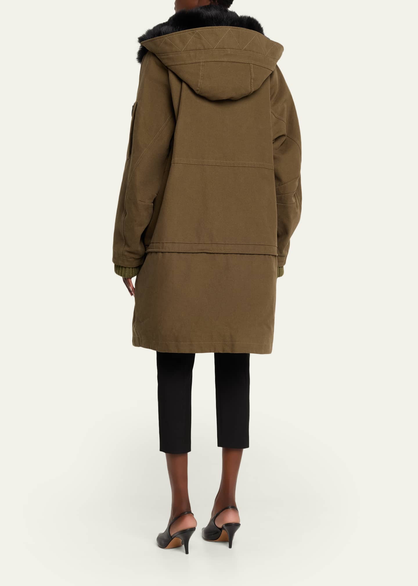 Dolce&Gabbana Lamb Shearling Lined Oversized Hooded Bomber Jacket ...