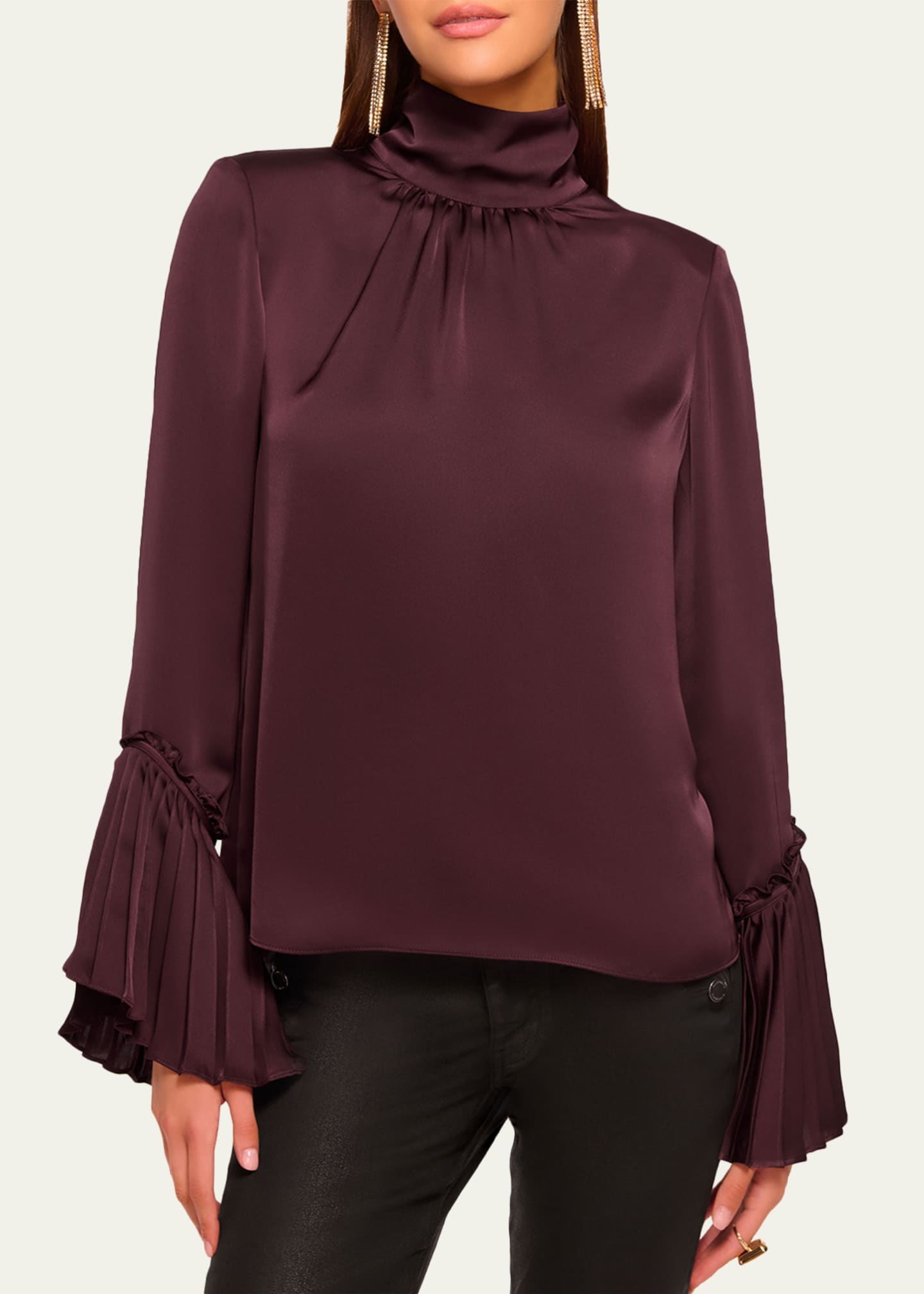 Ramy Brook Christy Ruffle-Cuff Blouse - Bergdorf Goodman