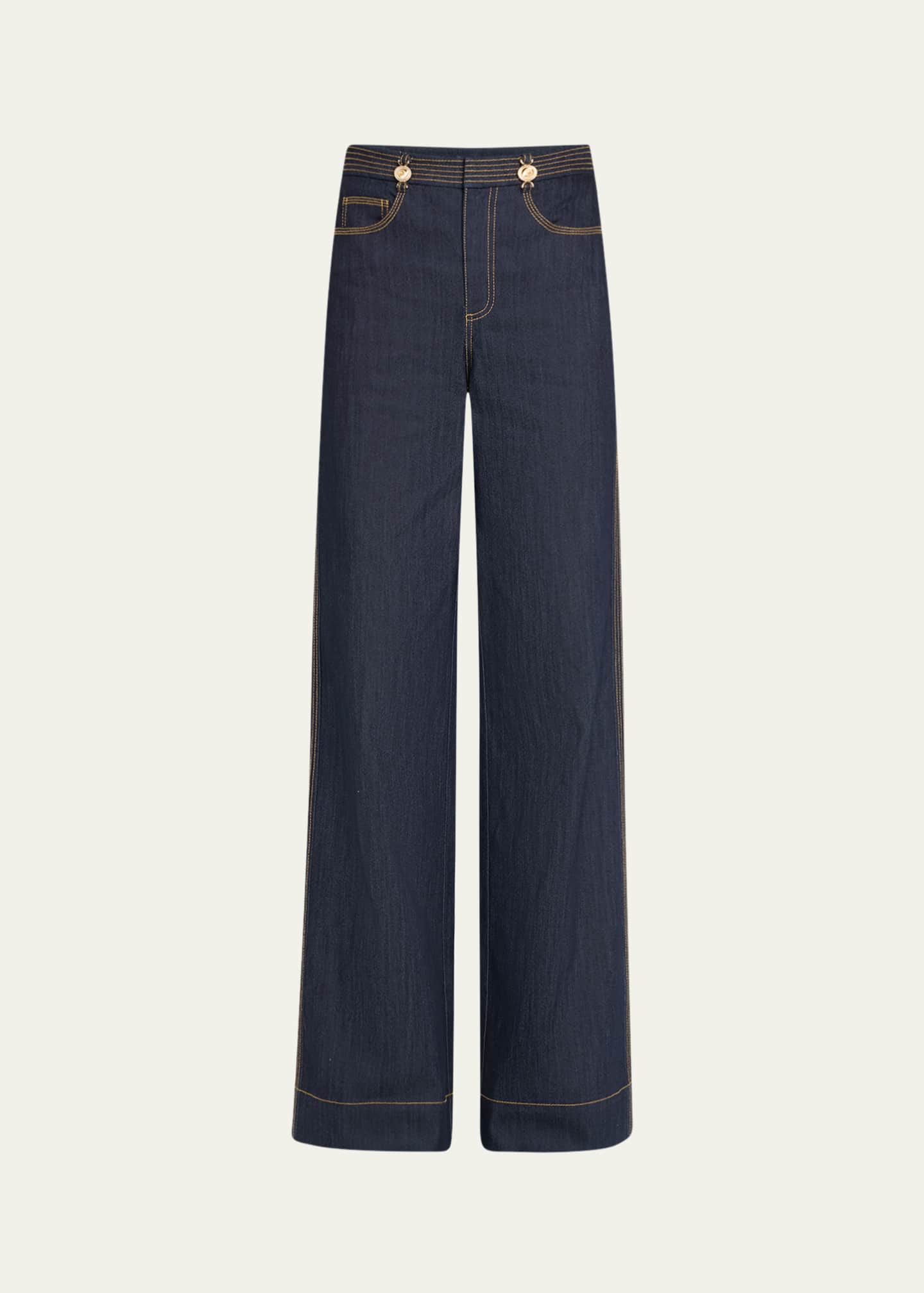 Cinq a Sept Bev Wide-Leg Denim Pants - Bergdorf Goodman