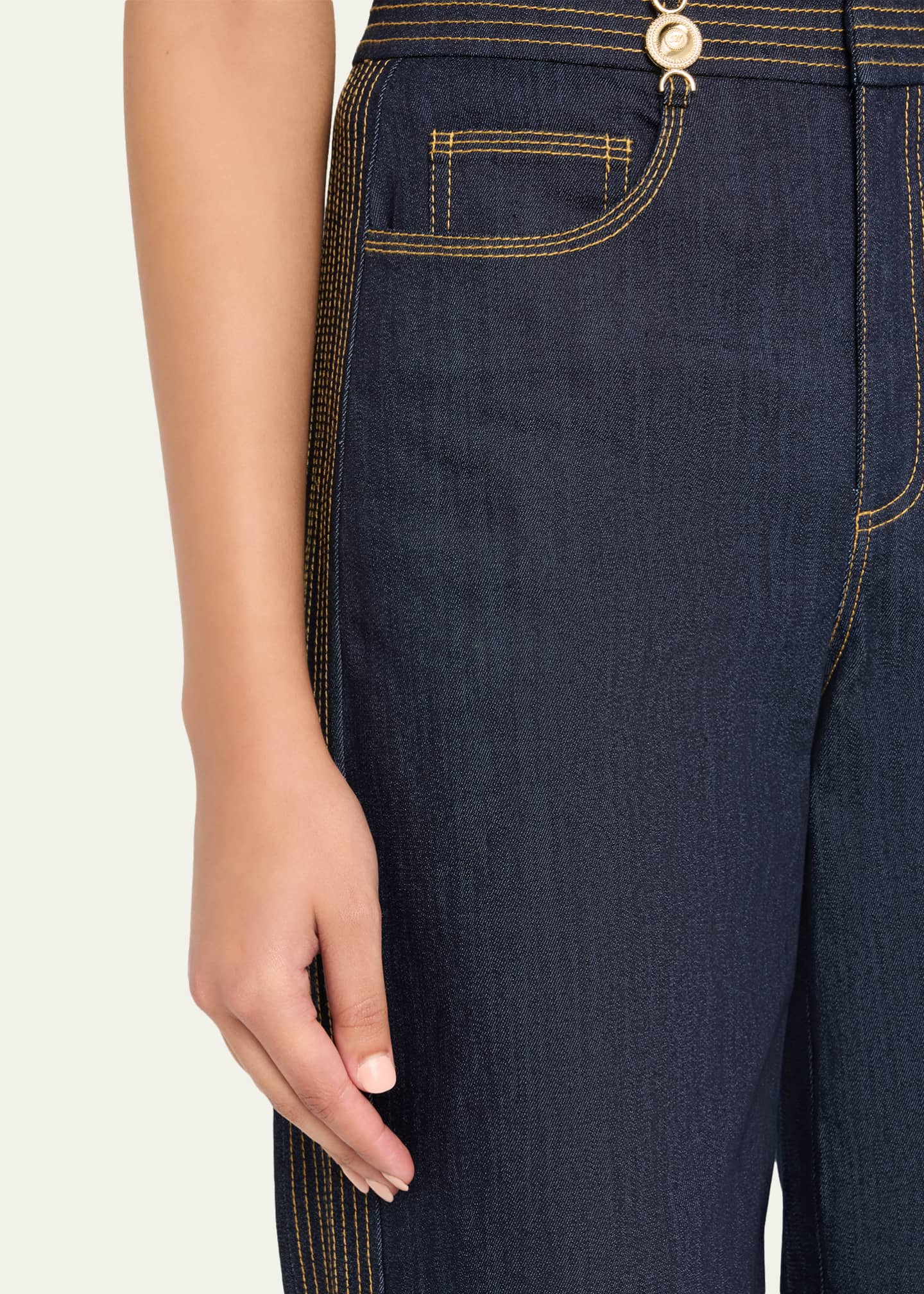 Cinq a Sept Bev Wide-Leg Denim Pants - Bergdorf Goodman