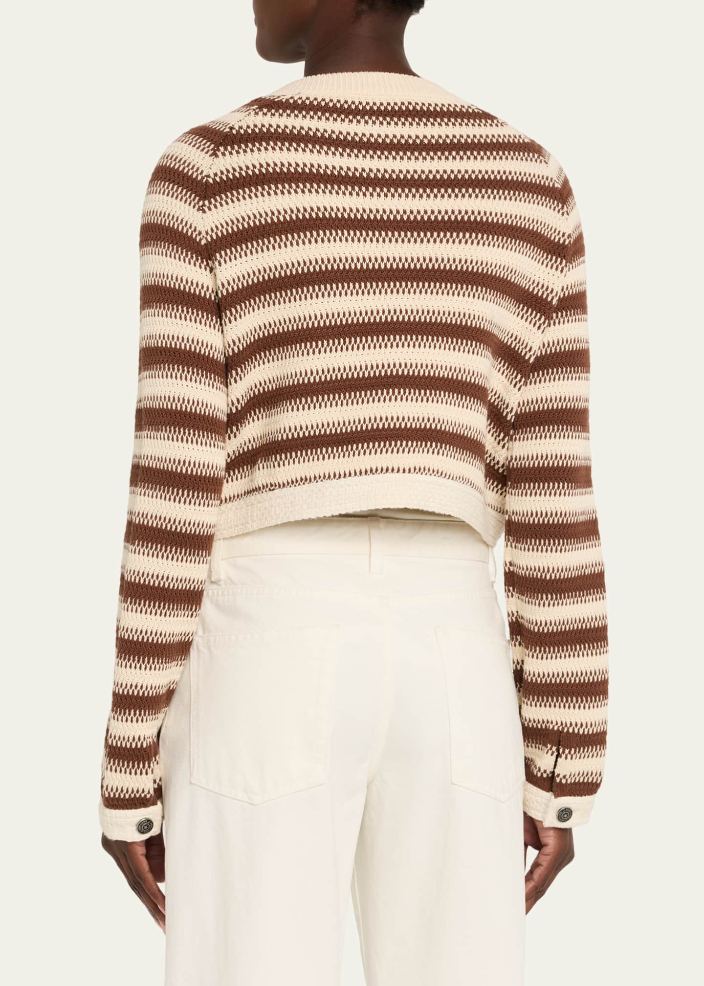 Cinq a Sept Suki Stripe Combo Cardigan - Bergdorf Goodman