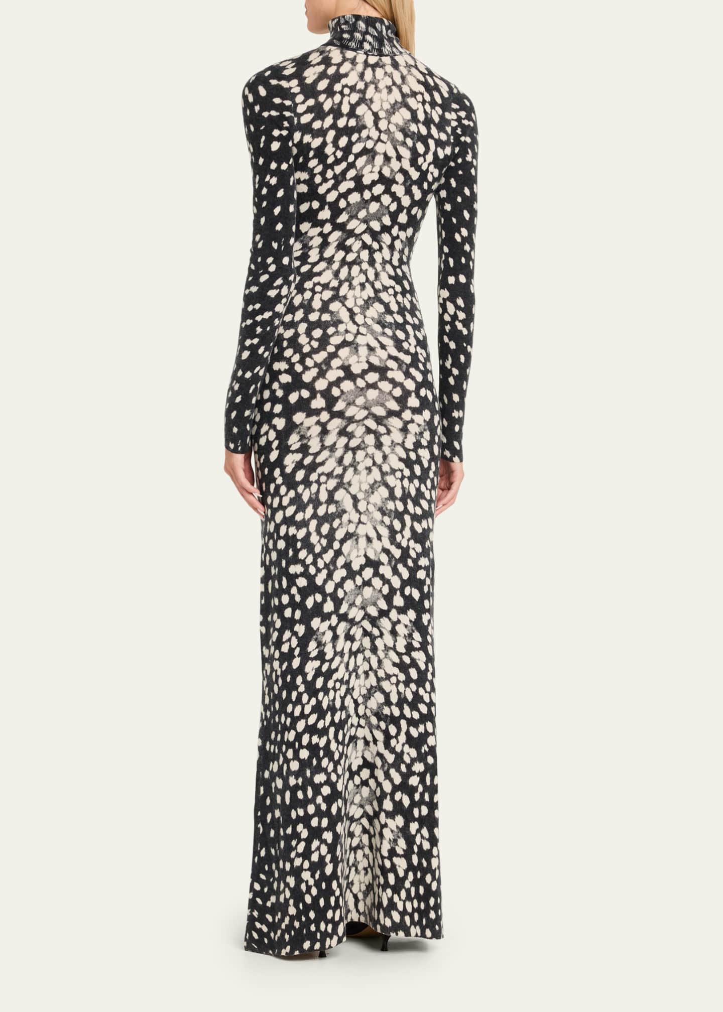Brandon Maxwell The Camille Animal-Print Cashmere Maxi Dress - Bergdorf ...