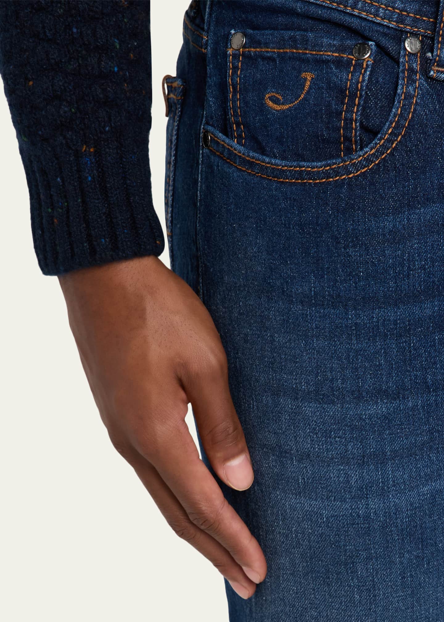 Jacob Cohen Men's Bard Dark-Wash Denim Slim Fit Jeans - Bergdorf Goodman