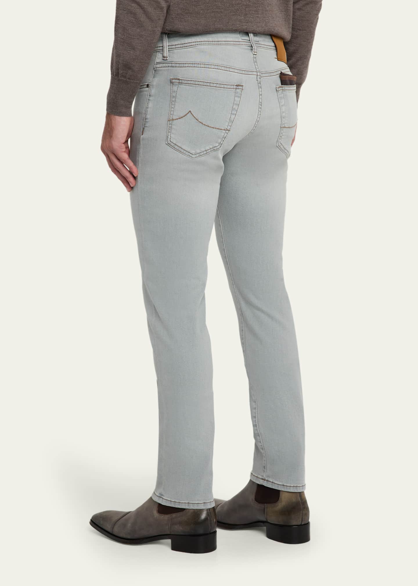 Jacob Cohen Men's Bard Grey Denim Slim-Fit Jeans - Bergdorf Goodman