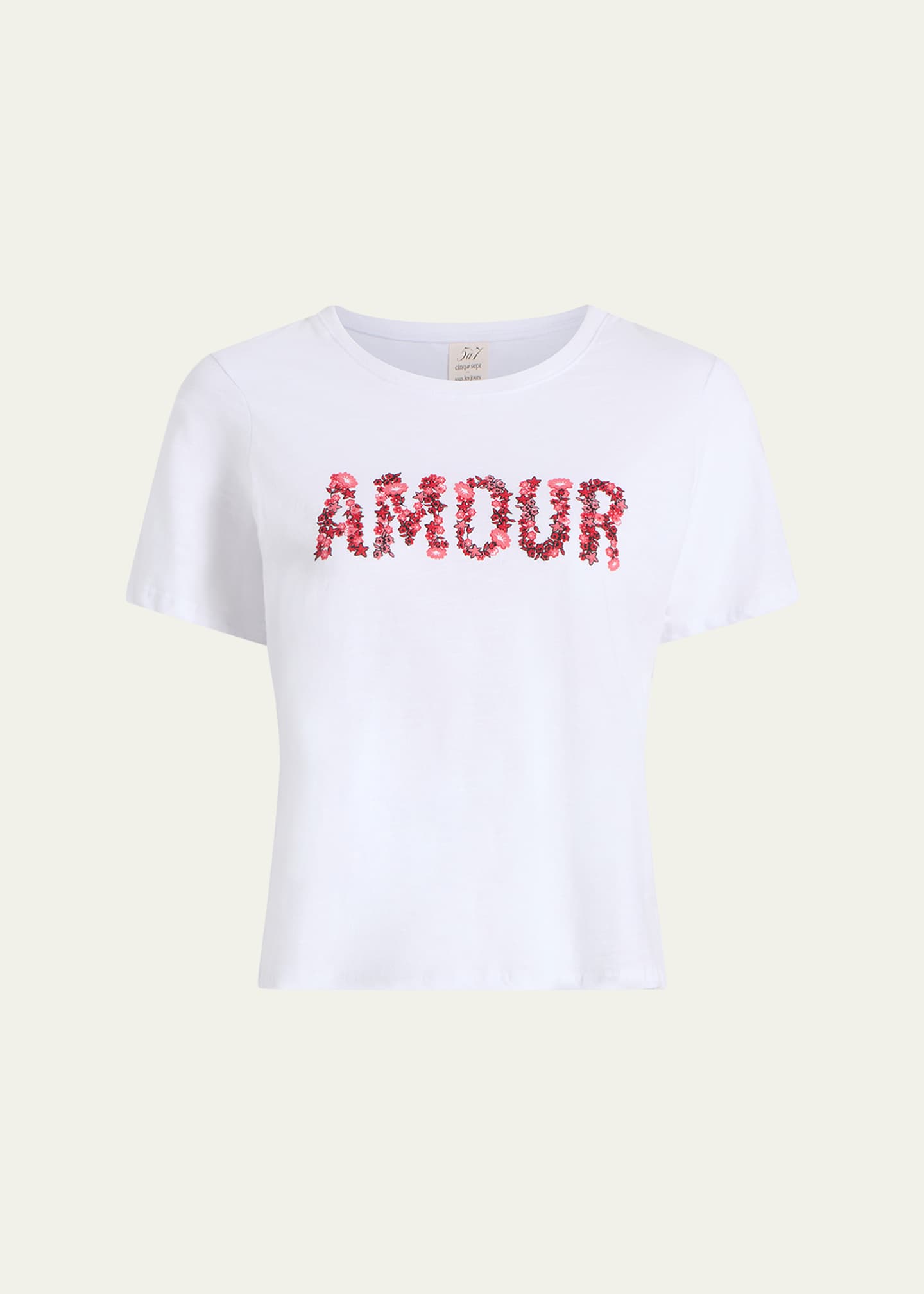 Cinq a Sept Floral Amour Crewneck Tee - Bergdorf Goodman