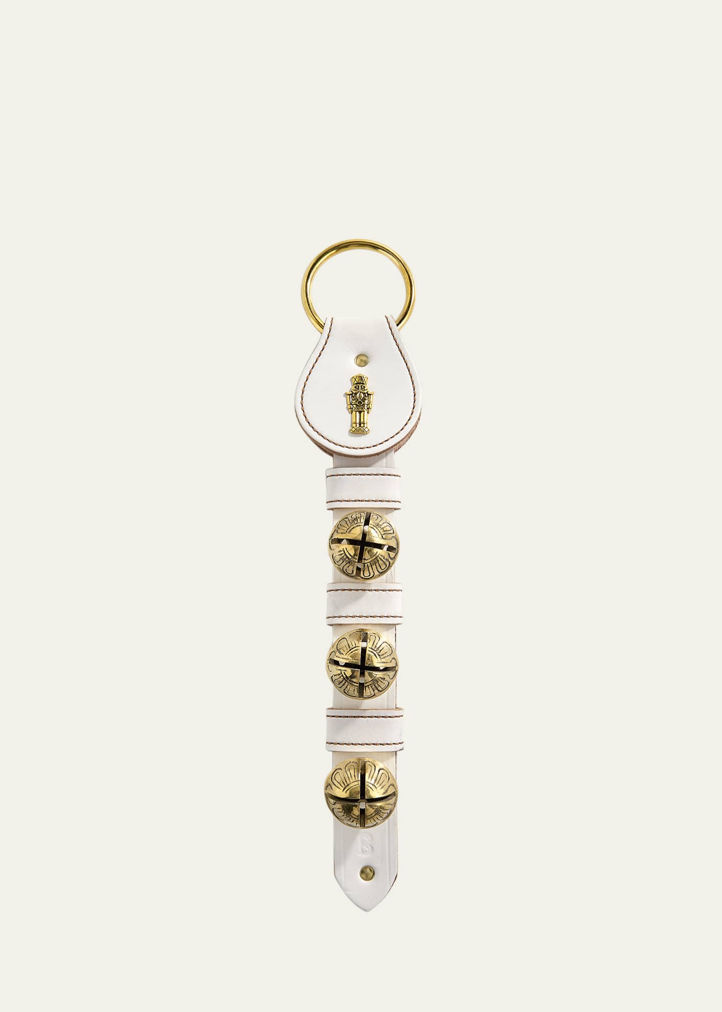 Belsnickel 3 Solid Brass Bells Nutcracker Charm, White - Bergdorf Goodman